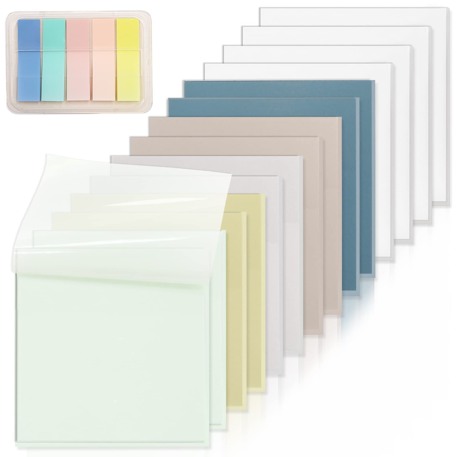 Aesthetic Transparent Sticky Notes 800 Sheets, 3x3 Inch 14 Pads ...
