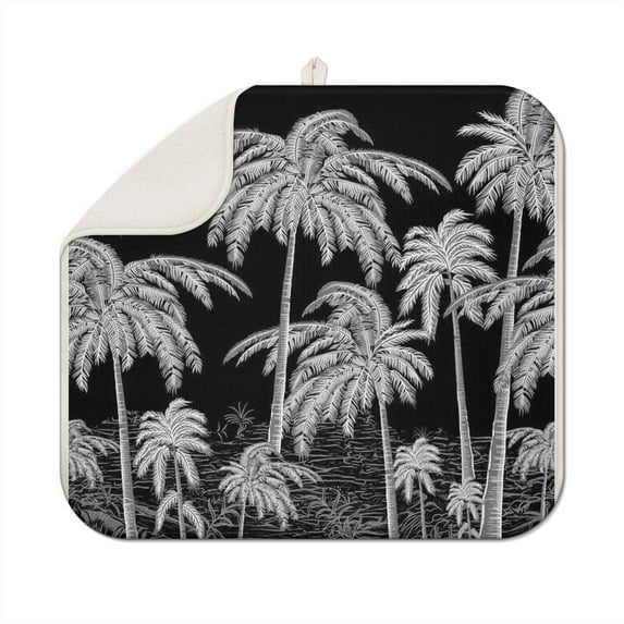 Aesthetic Tropical Beach Dish Mat Ultra Absorbent Heat Resistant ...
