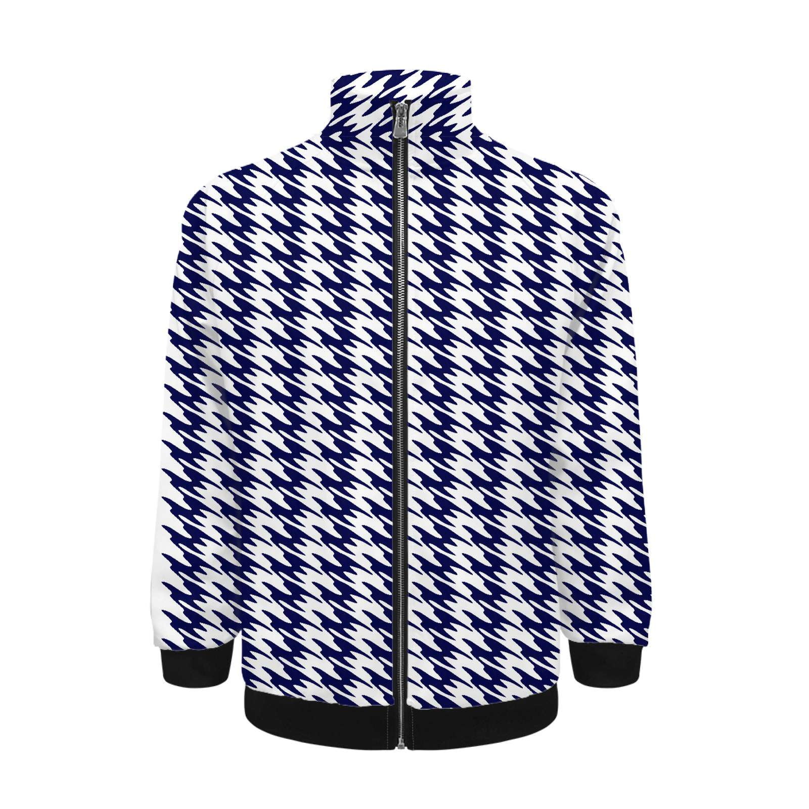 Aesthetic Ultramarine Blue And White Ripple Jacket Men's Street Cool ...