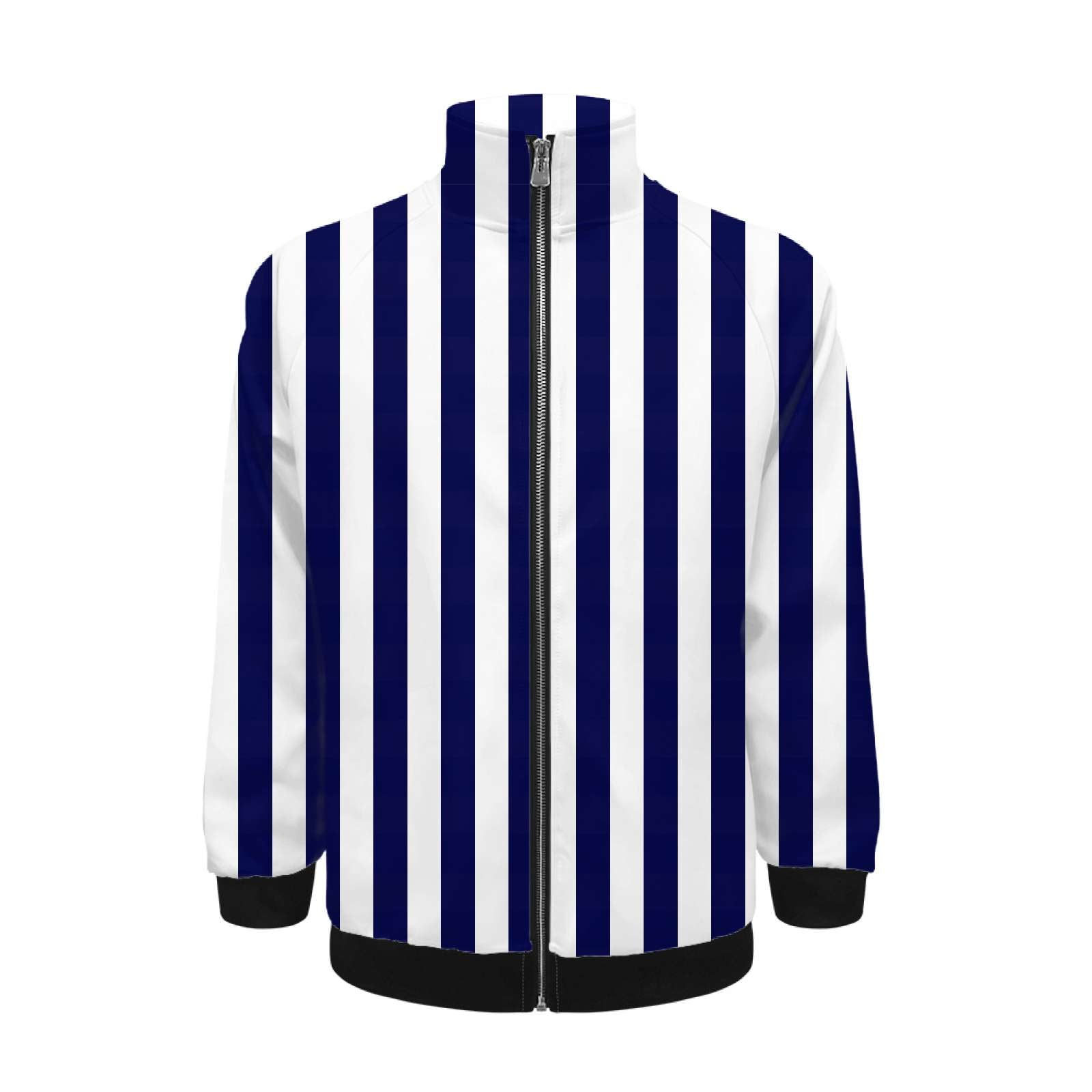 Aesthetic Ultramarine Blue And White Vertical Jacket Men's Street Cool ...