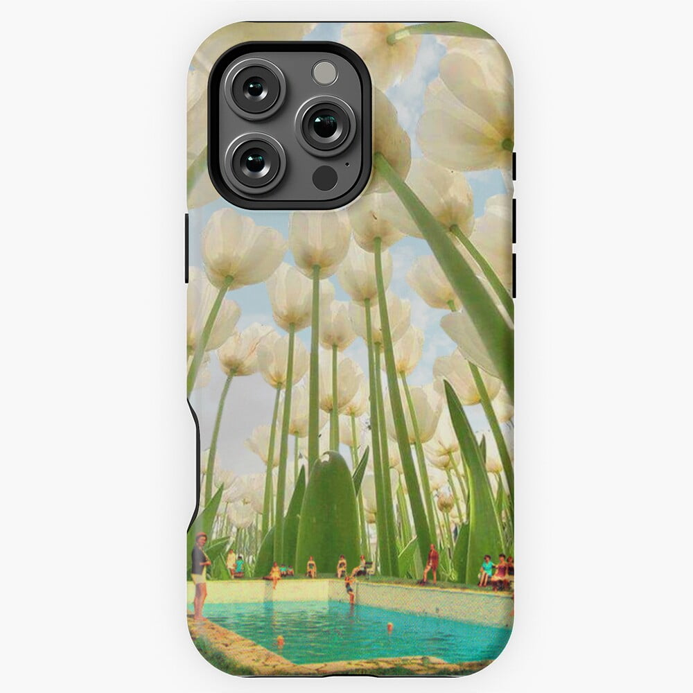 Aesthetic Under the Tulips Phone Case for iPhone 16 15 14 13 12 11 Pro ...