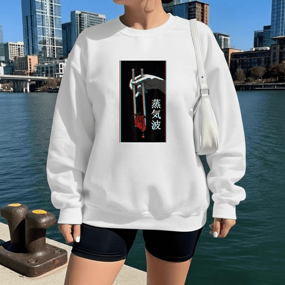 Aesthetic Vaporwave Japanese Futurism Anime Sweatshirt, for Men & Women ...