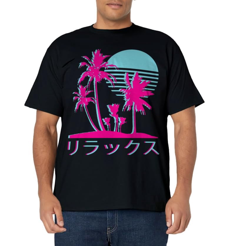 Aesthetic Vaporwave T Shirt Retro 1980s 1990s Otaku Tee - Walmart.com