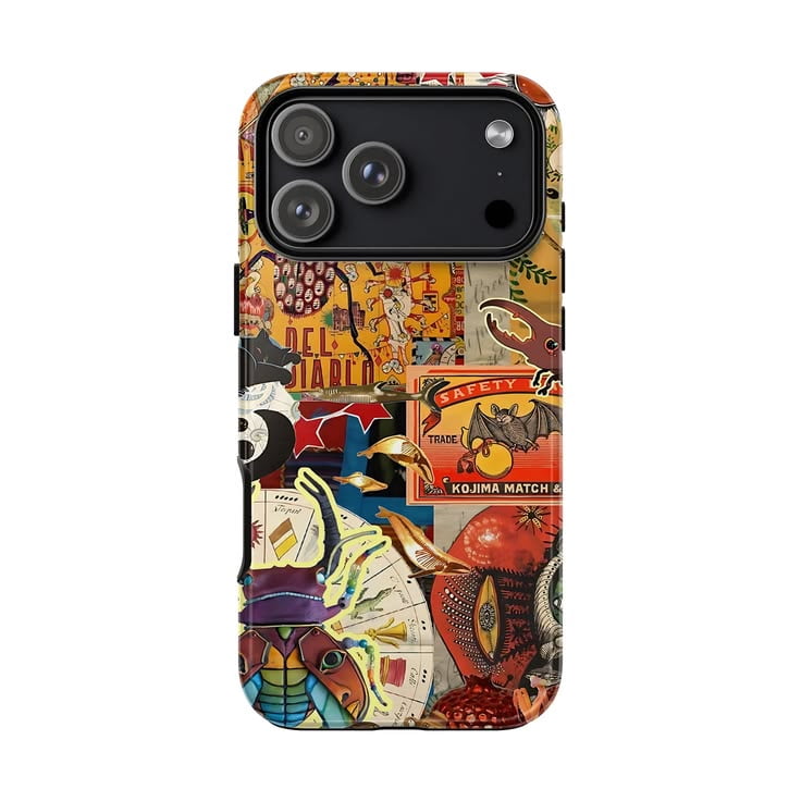 Aesthetic Vintage Beetle Collage Phone Case, Gothic Matchbox Art ...