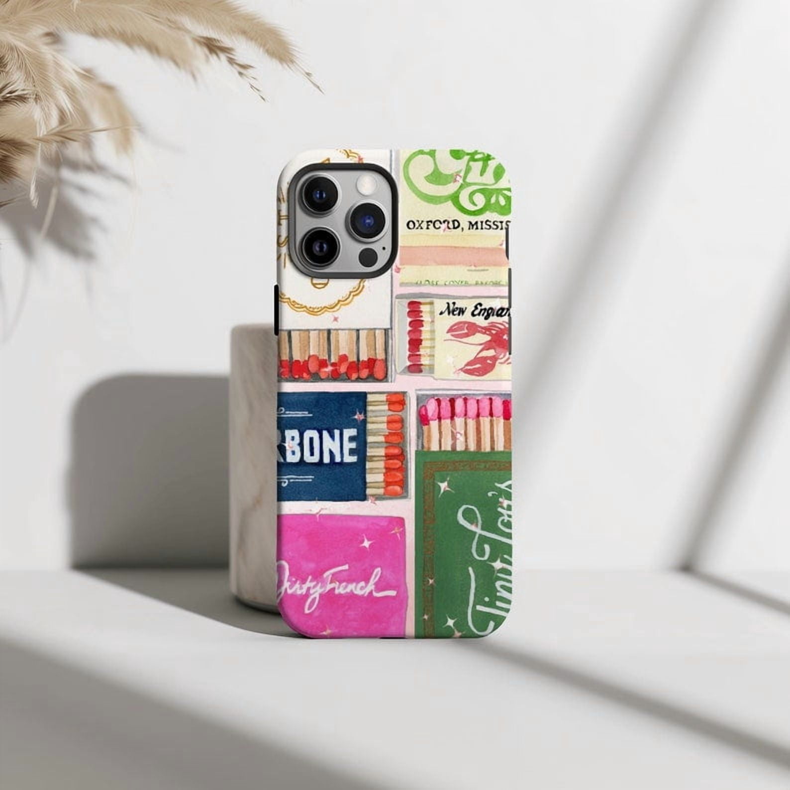 Aesthetic Vintage Matchbox Collage Heavy-Duty Protective Case for ...