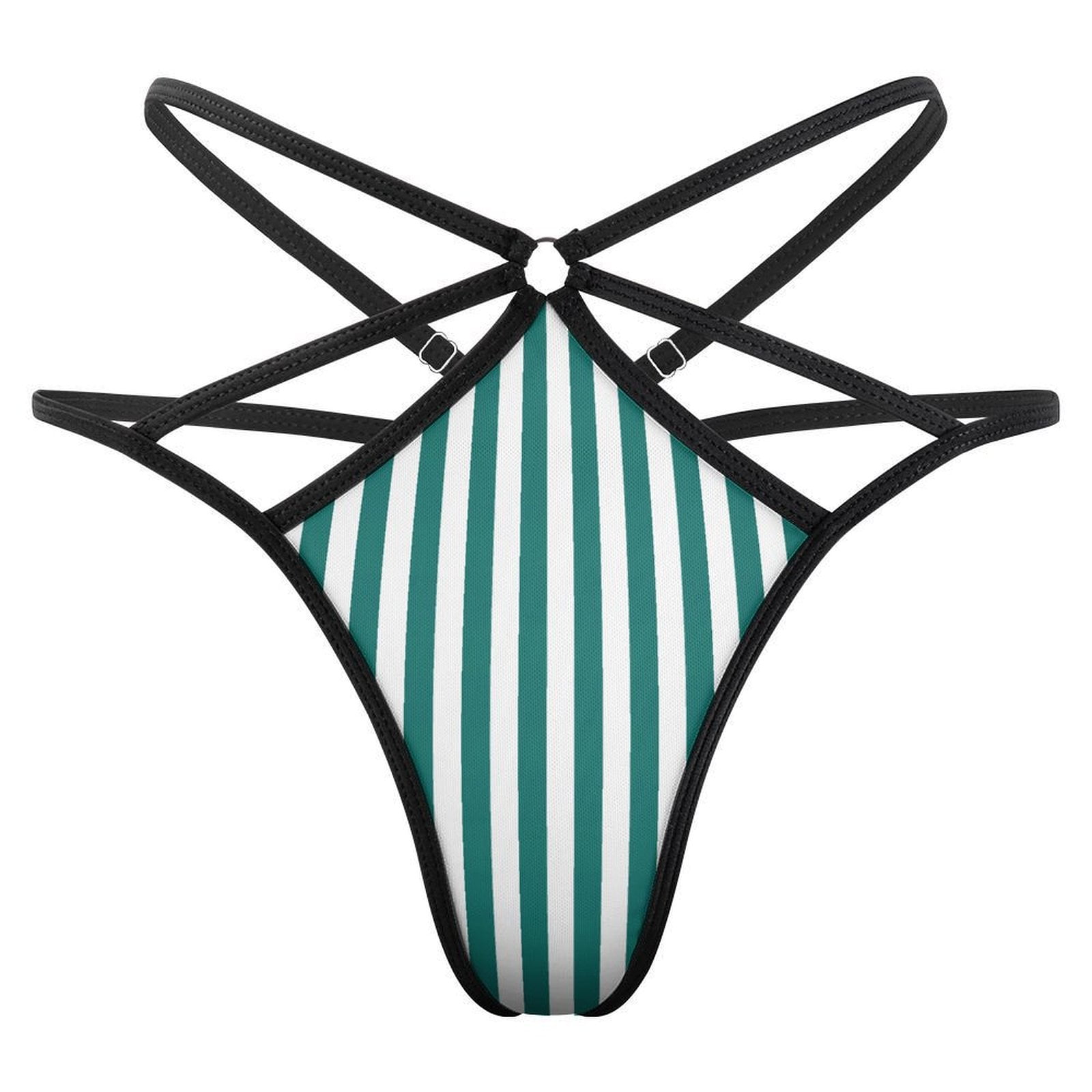 Aesthetic Water Blue And White Vertical Open Type Women's Panties ...