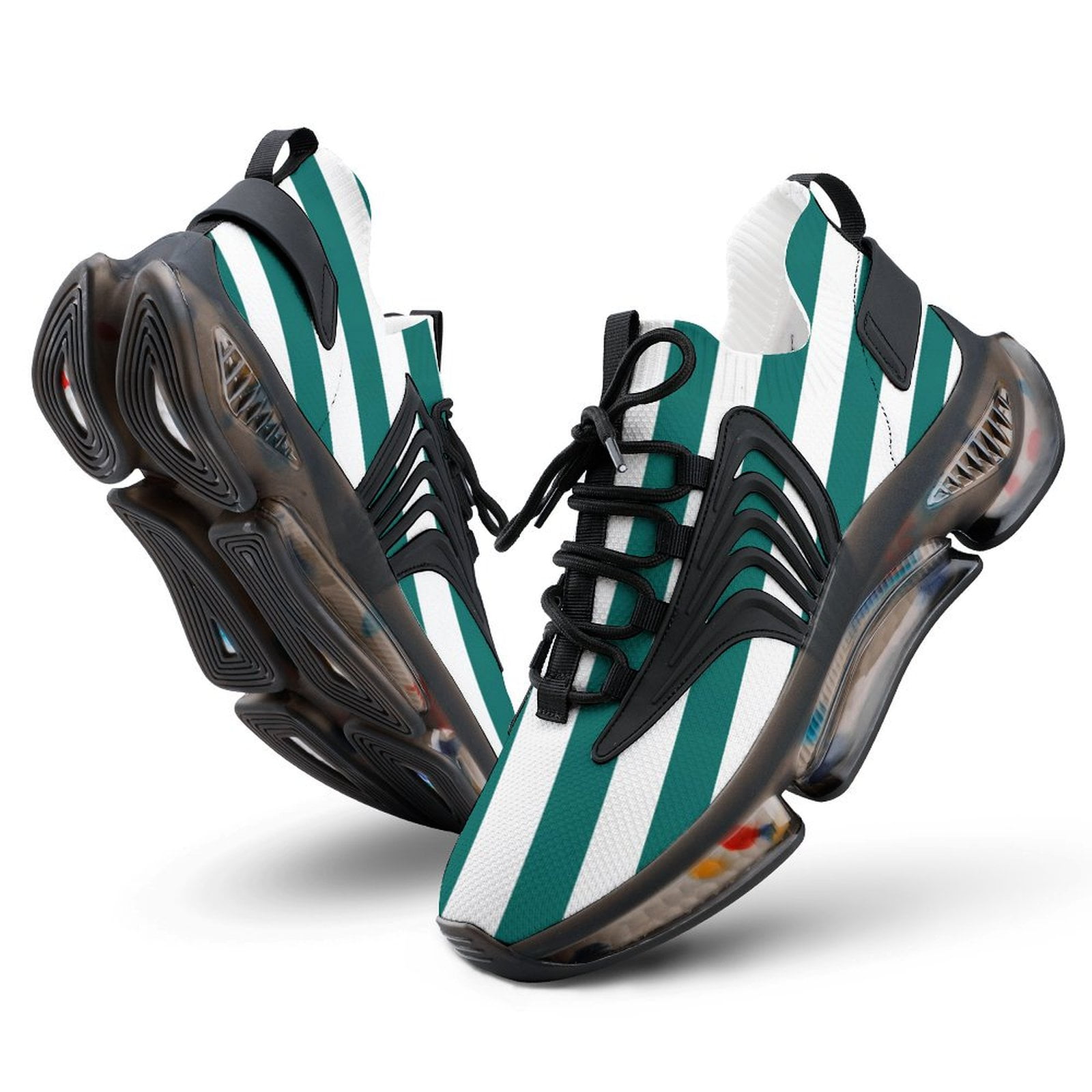 Aesthetic Water Blue And White Vertical Walking Shoes for Men Woman ...