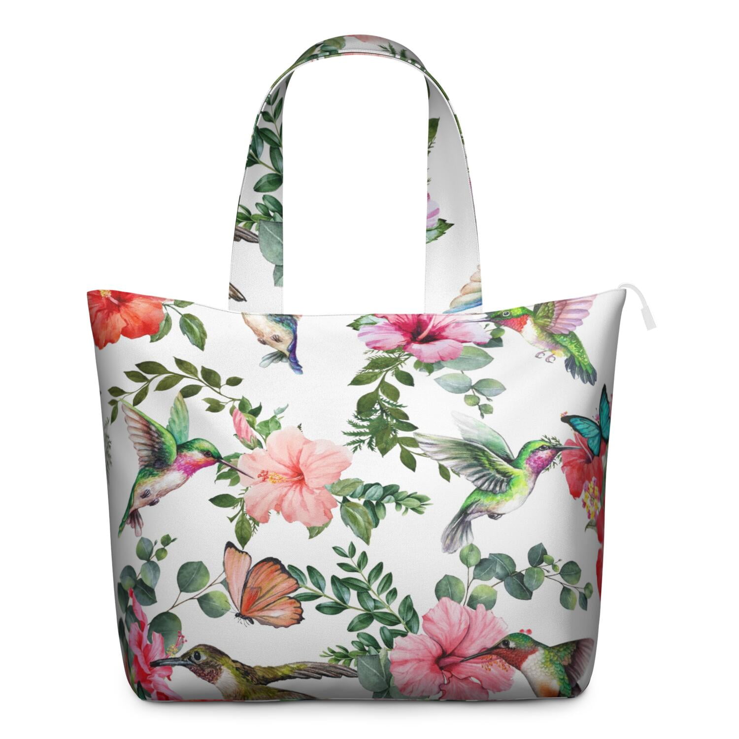 Aesthetic Watercolor Floral Weekender Bag, Large Capacity Carry-On Tote ...