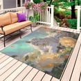 Aesthetic White Tiger Outdoor Rug for Patio/Deck/Porch, Non-Slip Large ...