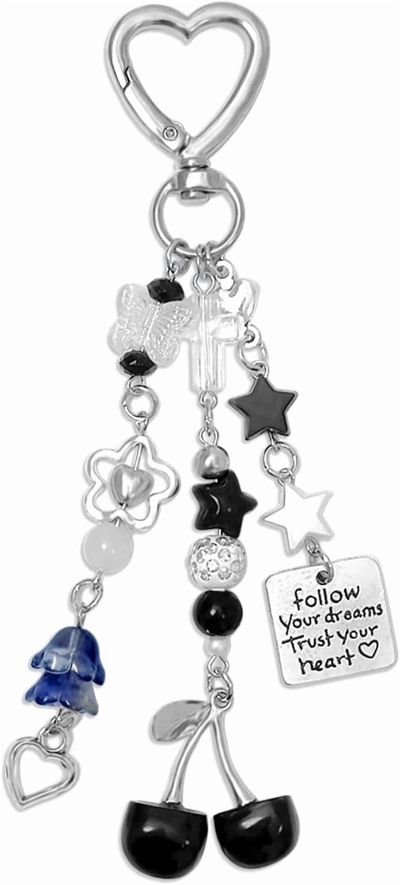 Aesthetic Y2K keychains Cute Butterfly Star Strawberry Bear Guitar ...