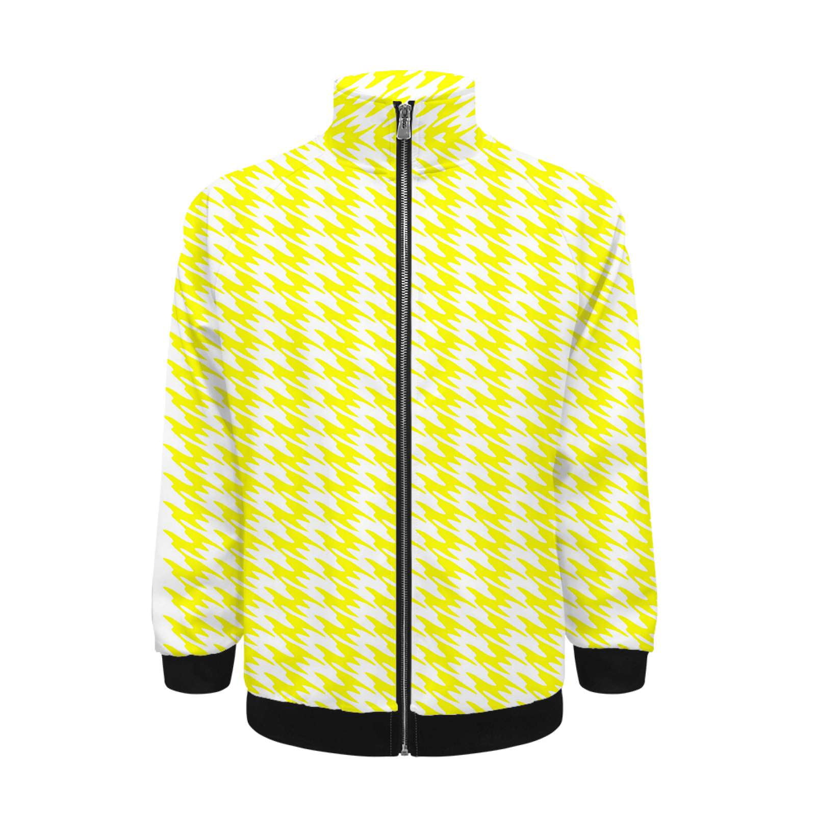 Aesthetic Yellow And White Ripple Jacket Men's Street Cool Long Sleeves ...
