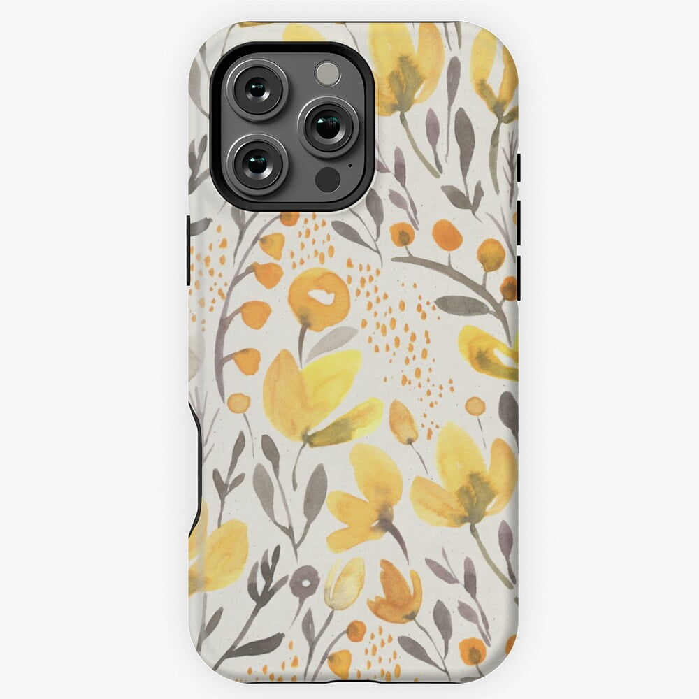 Aesthetic Yellow Field Art Phone Case for iPhone 16 15 14 13 12 11 Pro ...