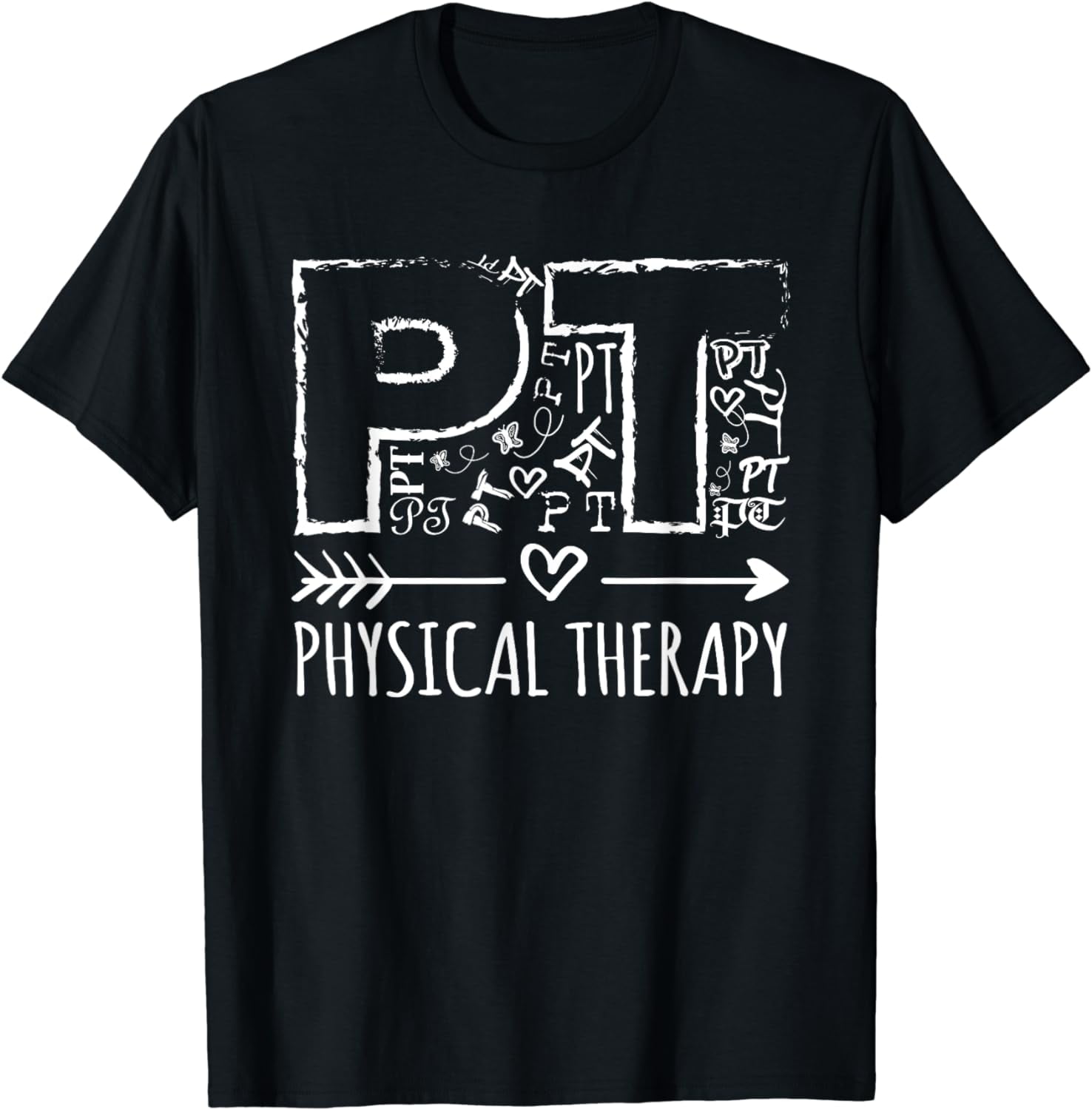 Aesthetic design PT Physical Therapy T-Shirt - Walmart.com