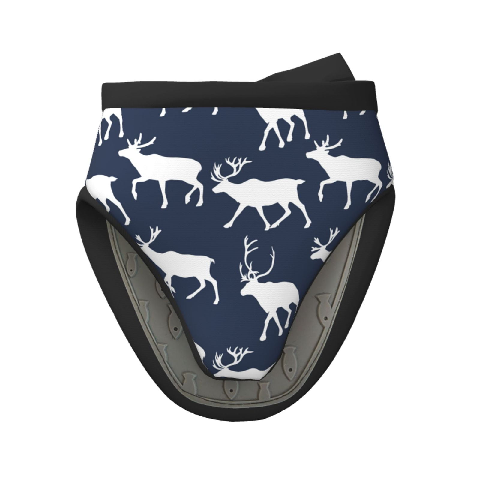 Aesthetic reindeer moose navyblue Oven Mitts Heat Resistant, Soft ...