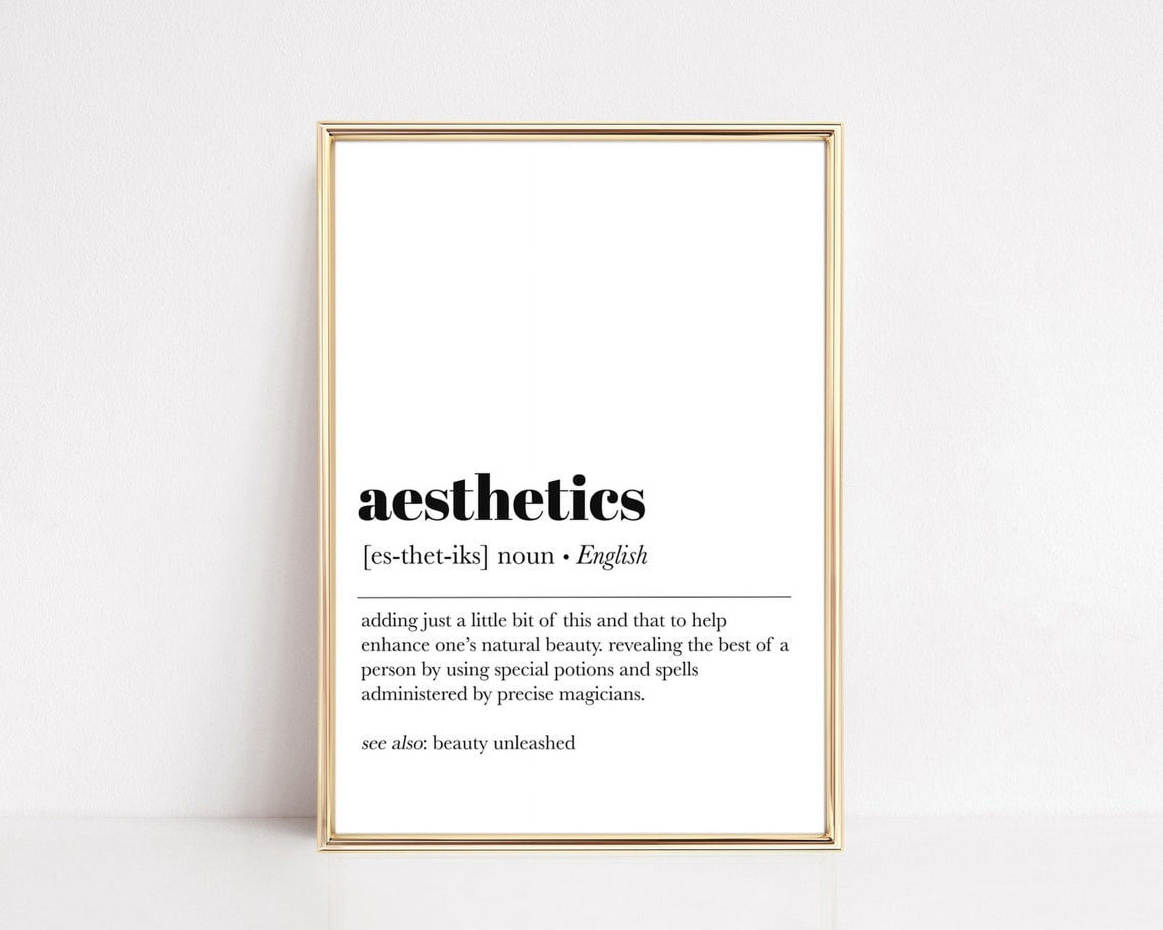Aesthetics Definition Print Salon Decor Beauty Salon Wall Art Spa Wall ...