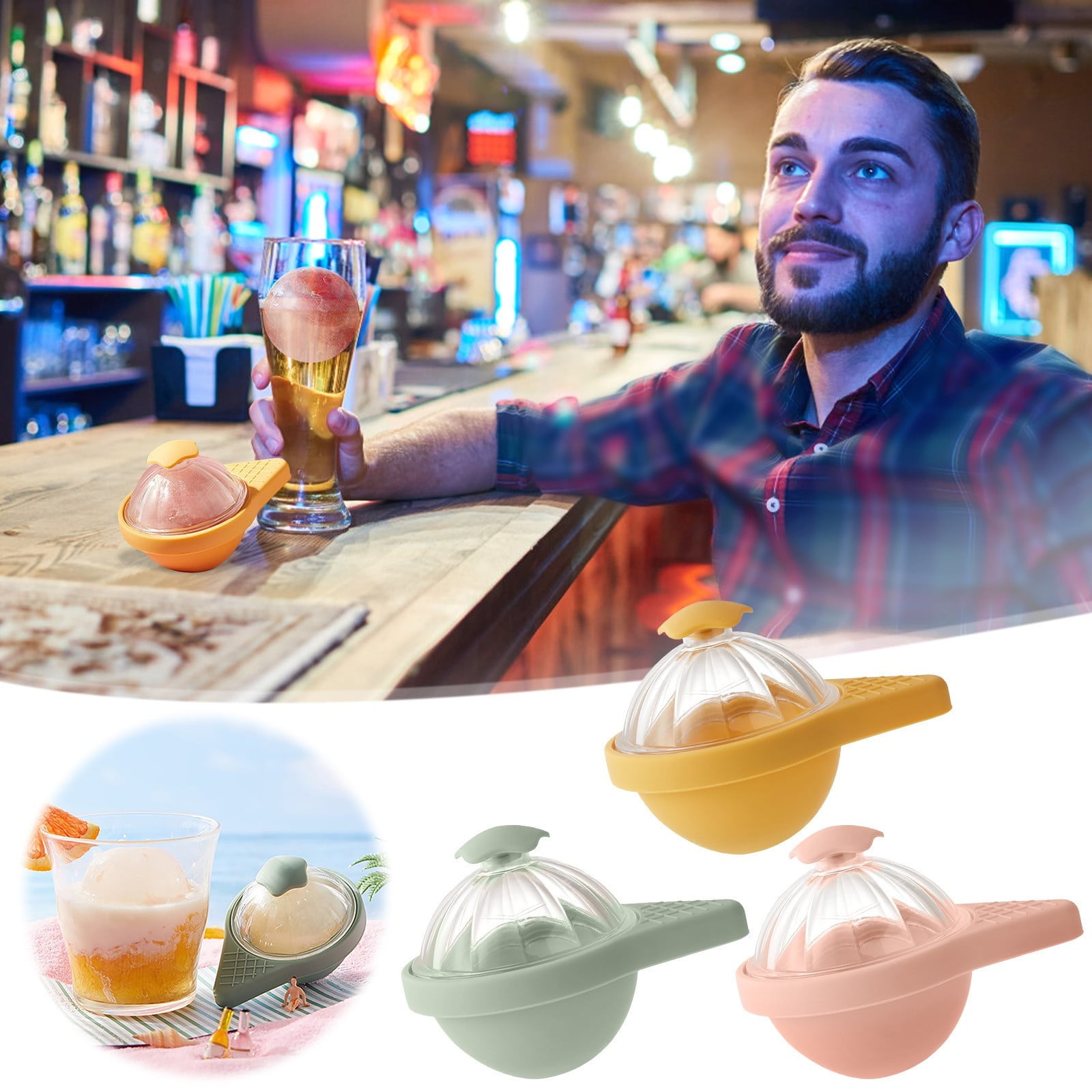 Aestivo Ice Cream Maker, Large Circular Ice, Food Grade Silicone, Easy ...