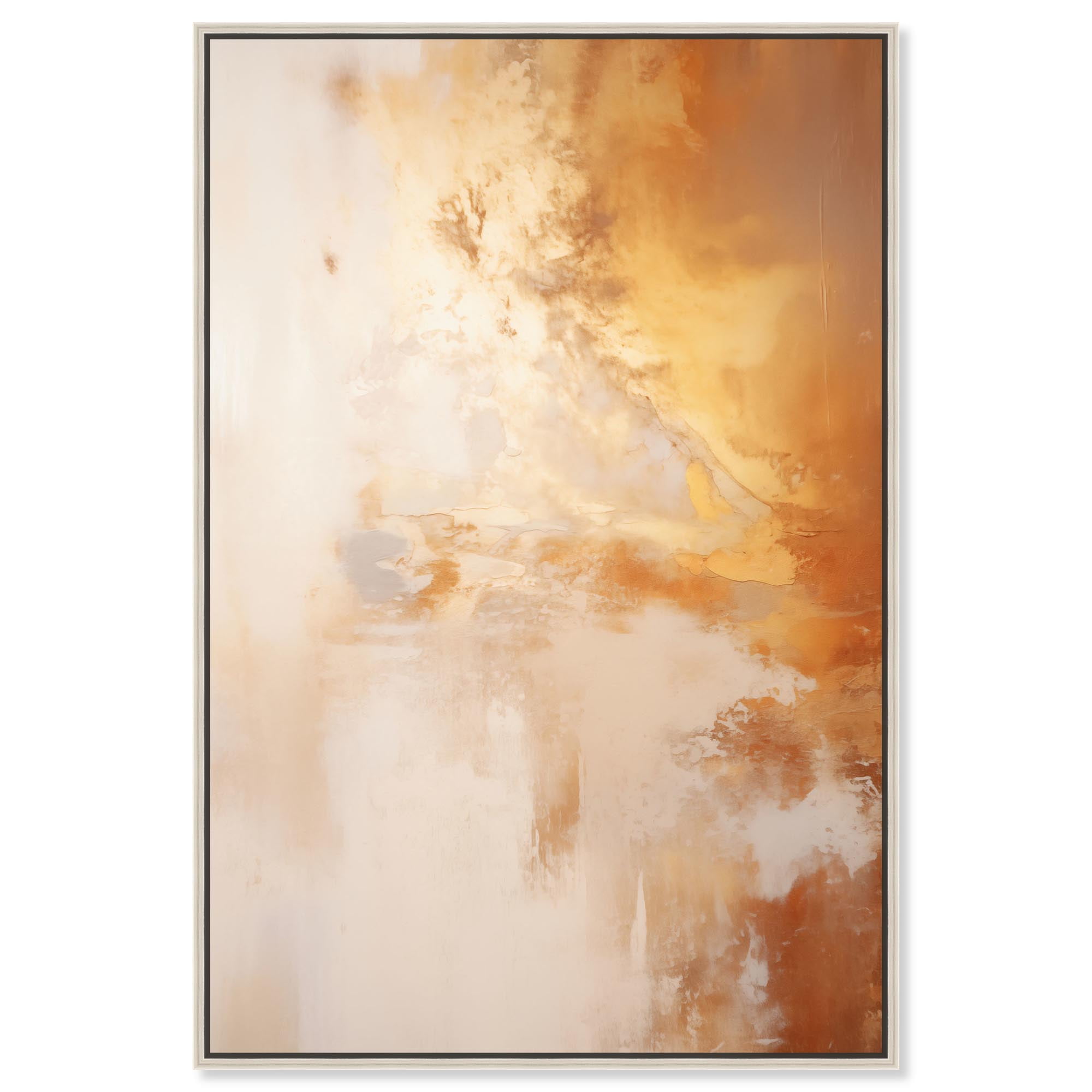 Aether's Touch Canvas Earth Tone Abstracts by Art Remedy, Silver Frame ...