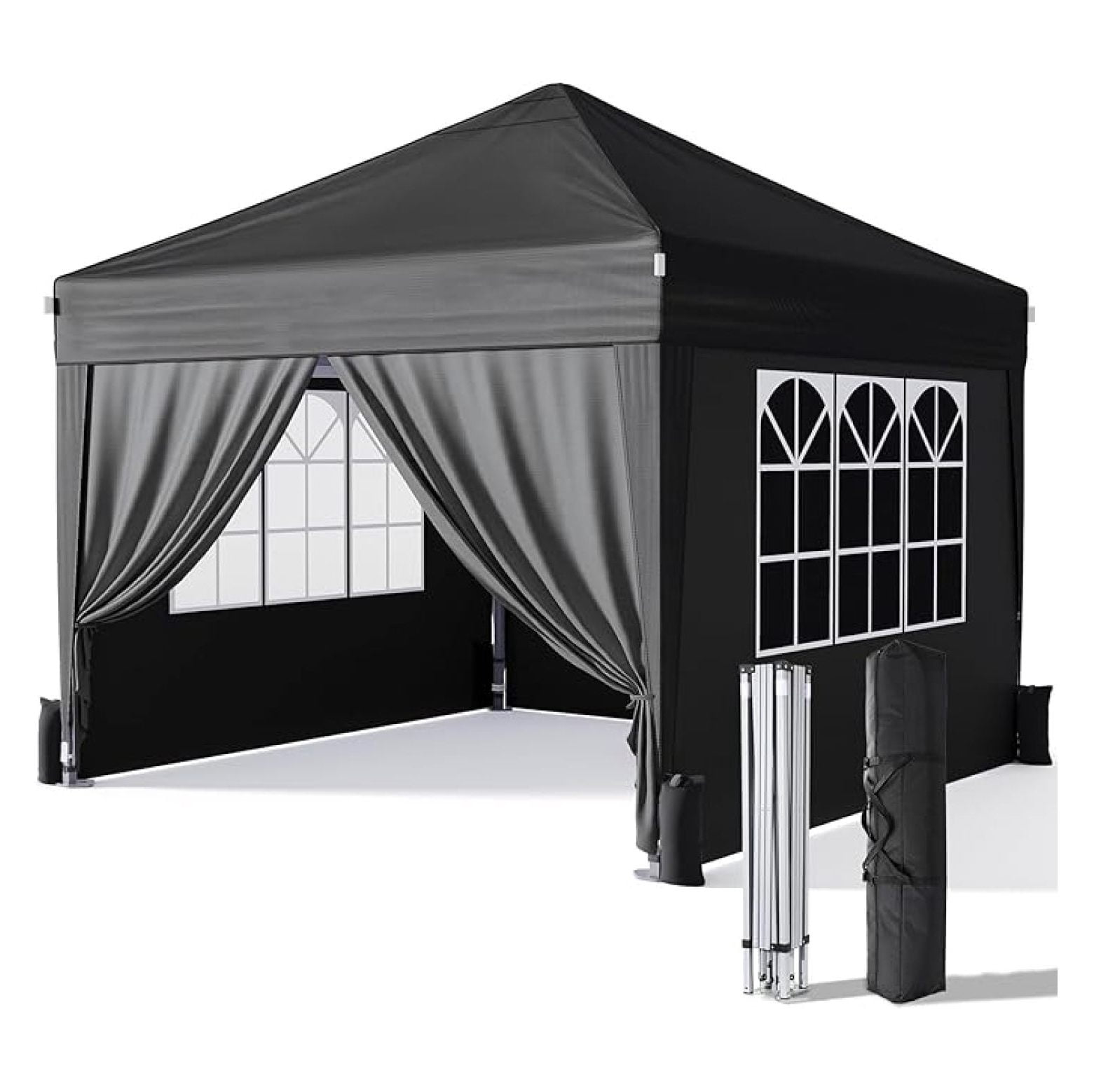 AetherLove 10x10 Pop Up Canopy with Sidewalls, Outdoor Instant Canopy ...