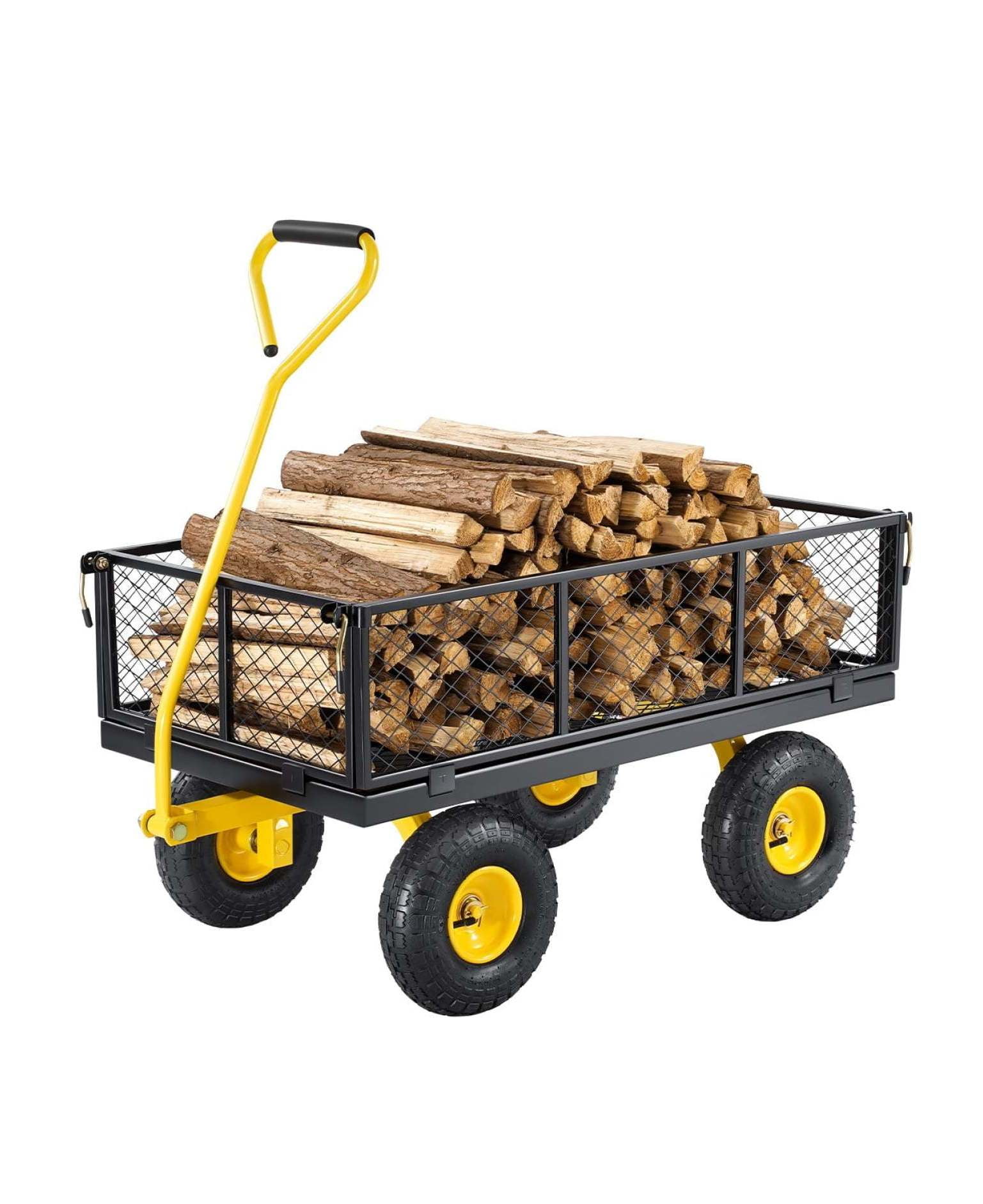 AetherLove 900 Lbs Steel Garden Cart, Heavy Duty Garden Wagon Cart ...