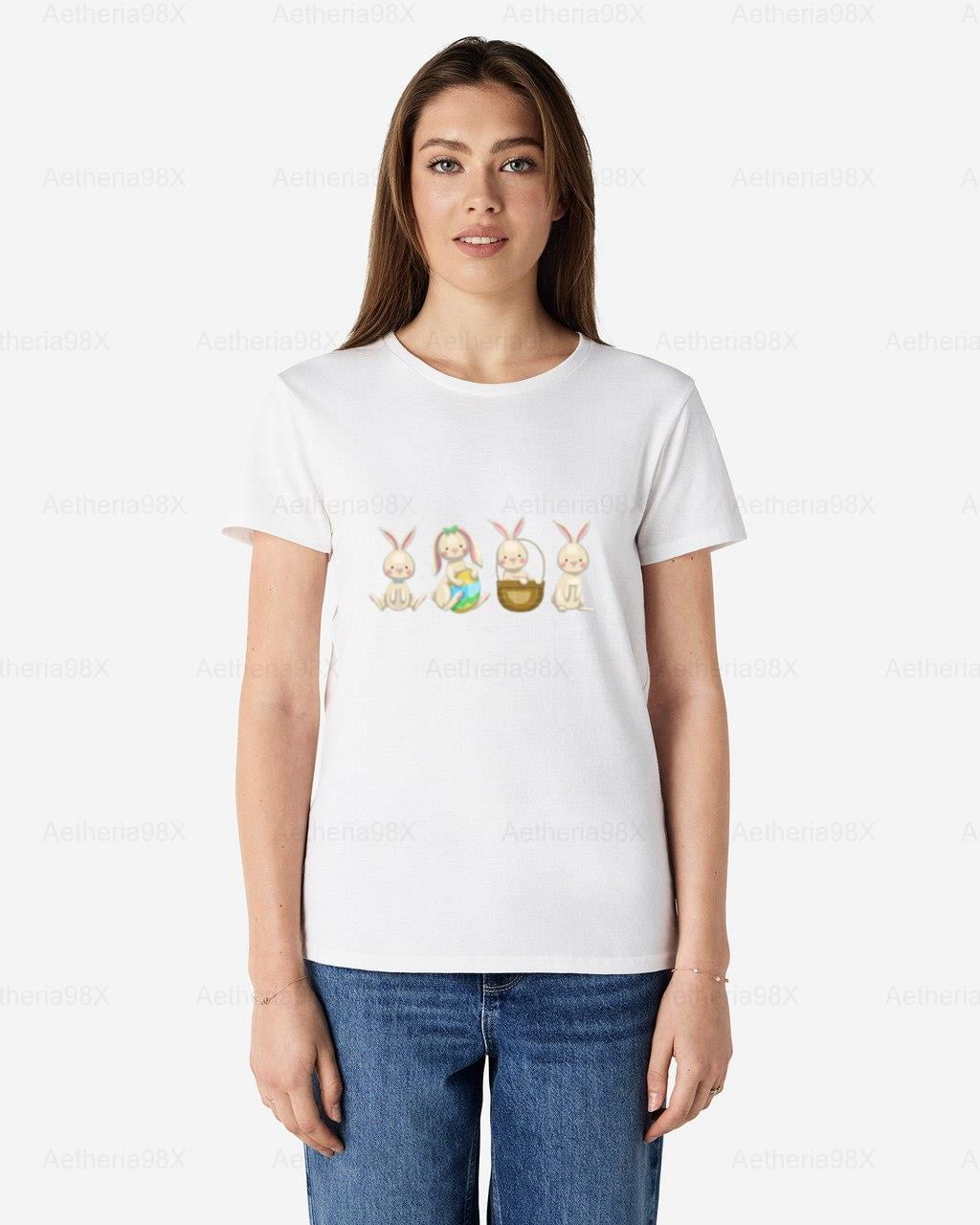 Aetheria98X Eastern Bunny Hand Drawn T-Shirt Playful and Festive ...