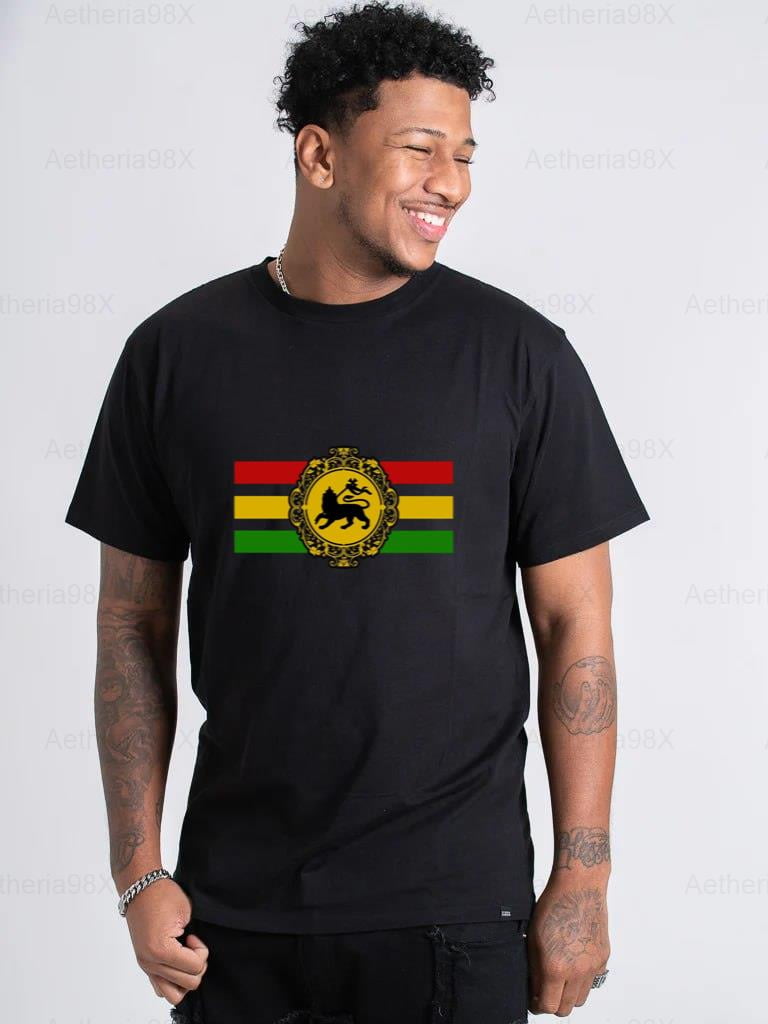 Aetheria98X Rasta Lion T-Shirt Reggae Music Roots Rock Bob Marley ...