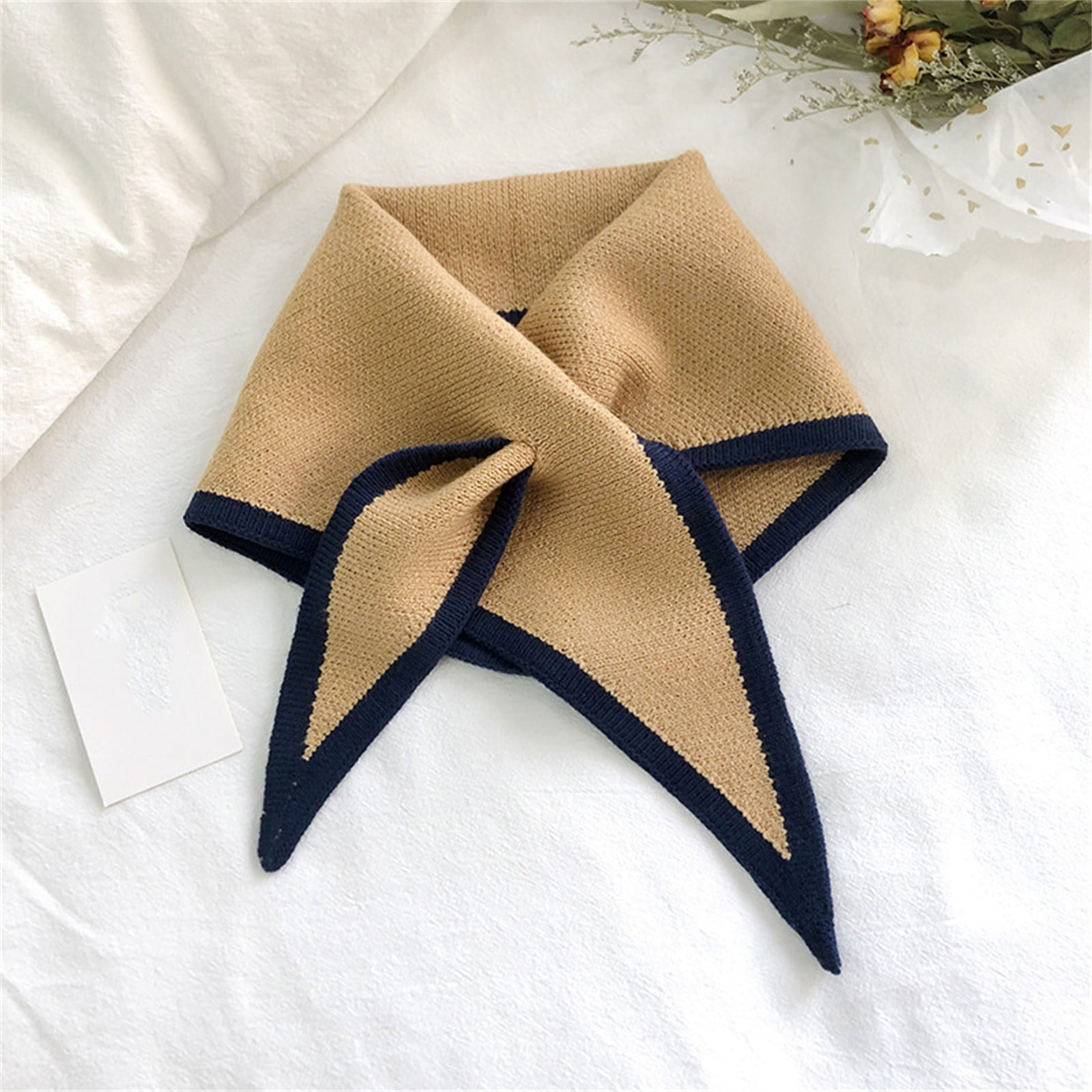 Aetherz Winter Neck Warmer Cross Triangle Scarf Soft Thermal Fleece ...