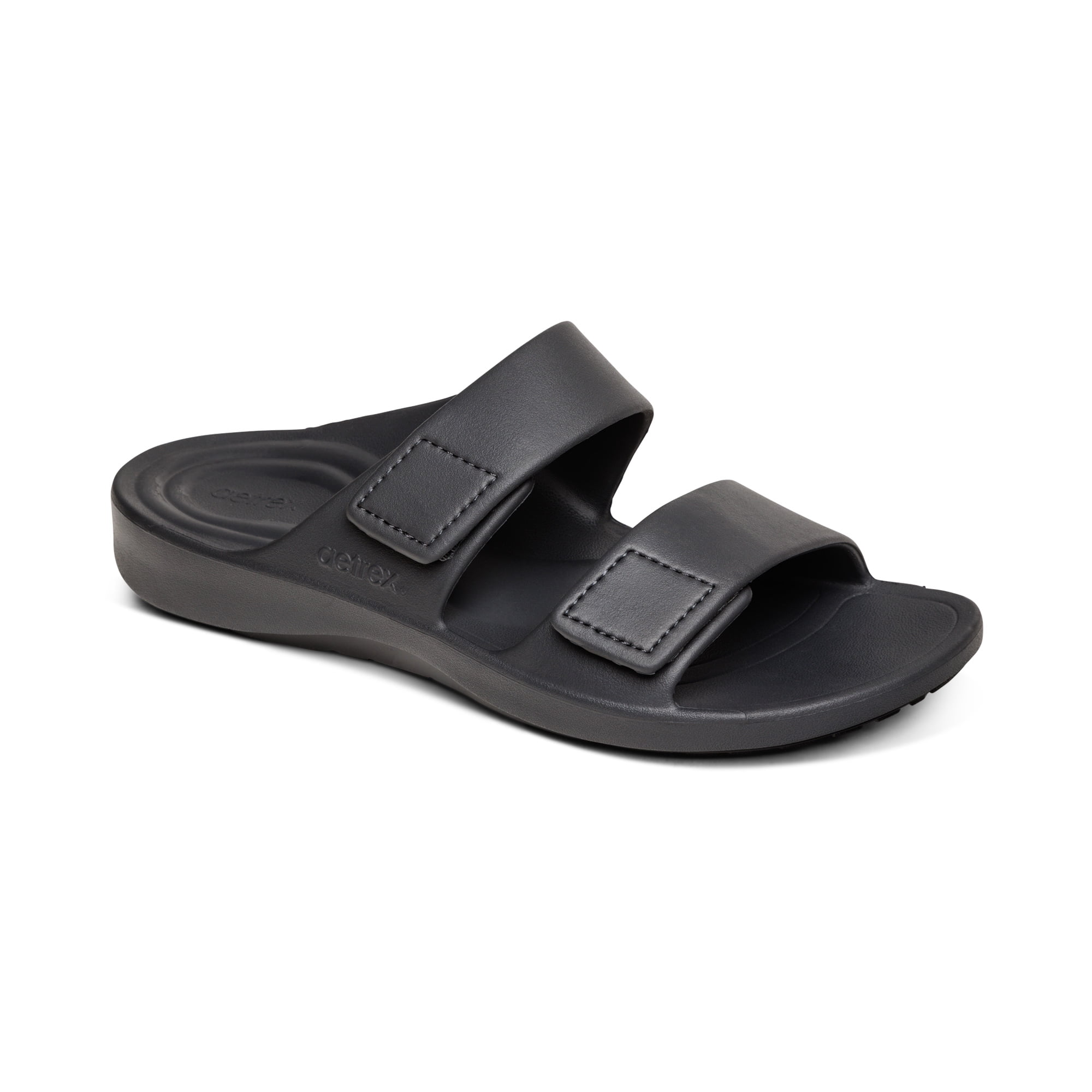 Aetrex Men's Milos Adjustable Orthopedic Slides for Men Slip On Slide ...