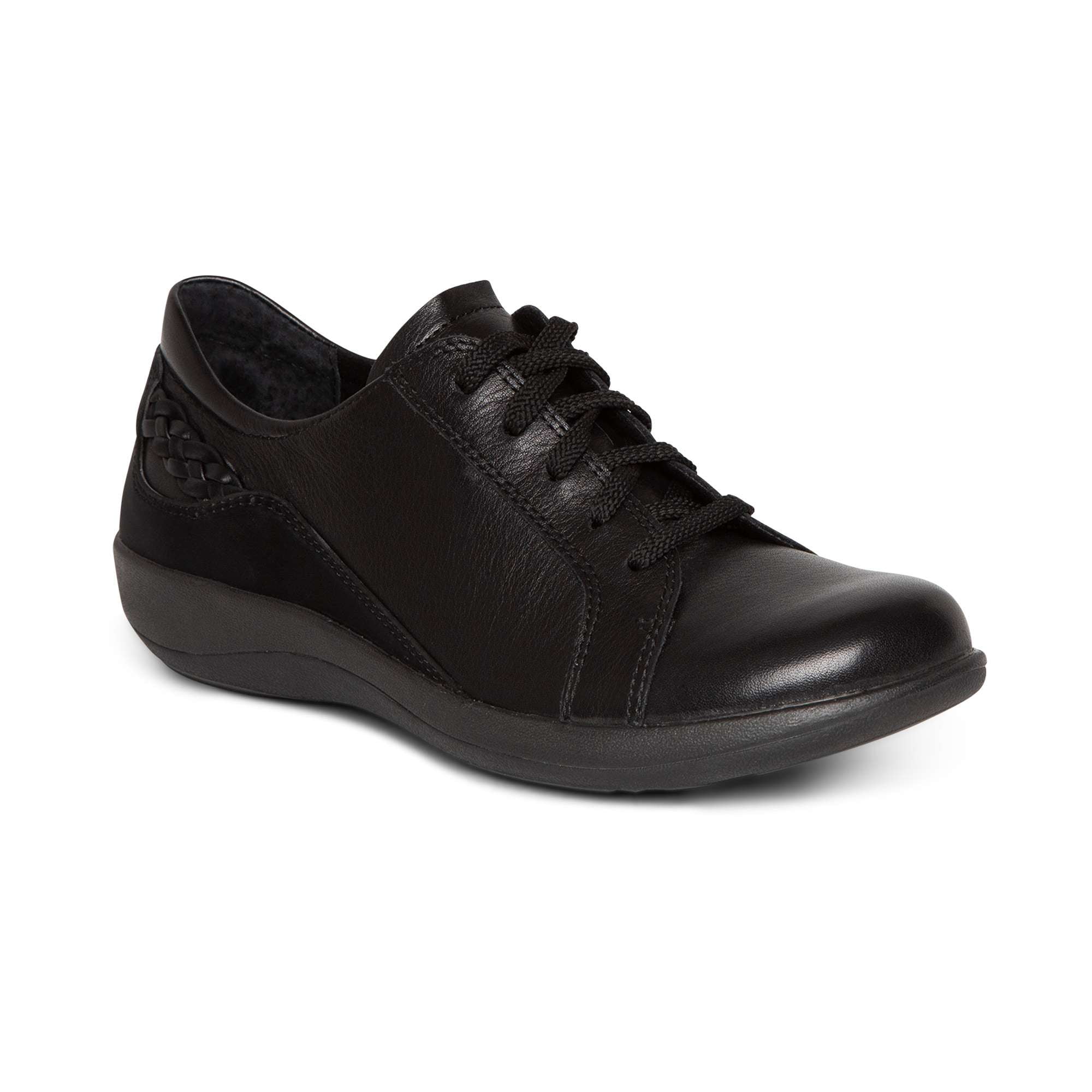 Aetrex Women's Dana Lace Up Leather Oxford Shoes for Women Casual Wide ...