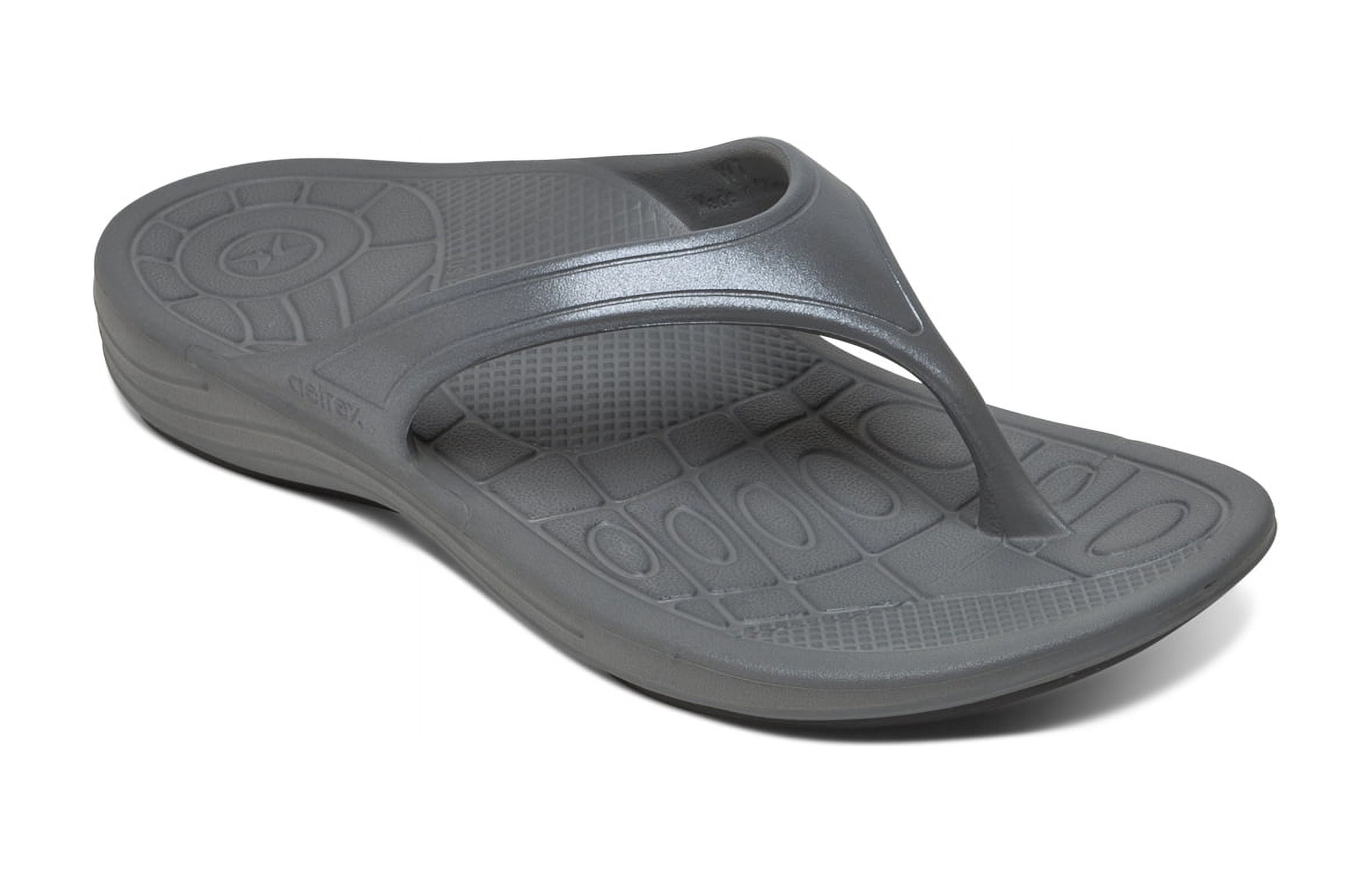 Aetrex Women's Fiji Soft Toe Orthotic Flip Flops for Women Summer Beach ...