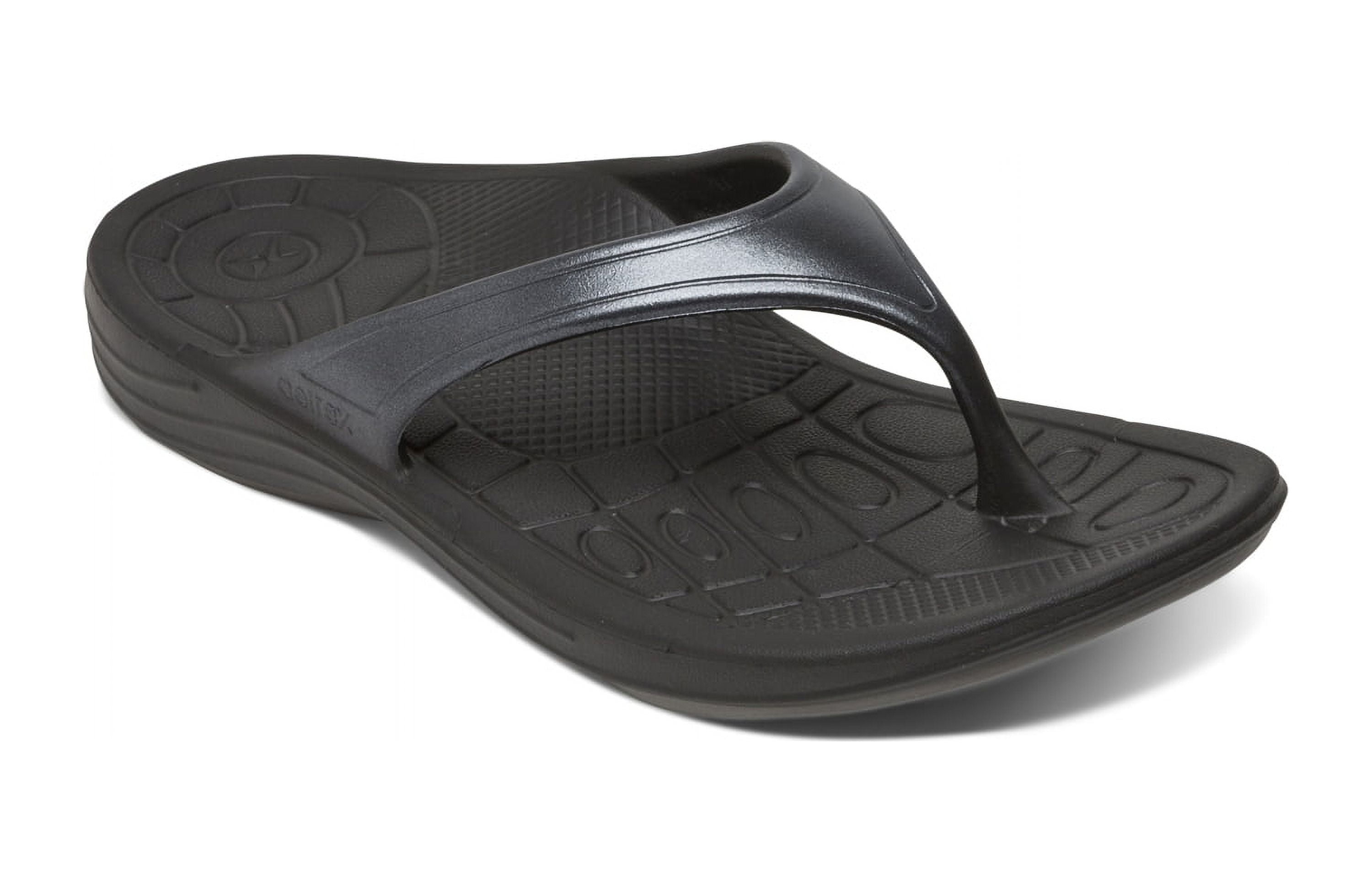 Aetrex Women's Fiji Soft Toe Orthotic Flip Flops for Women Summer Beach ...