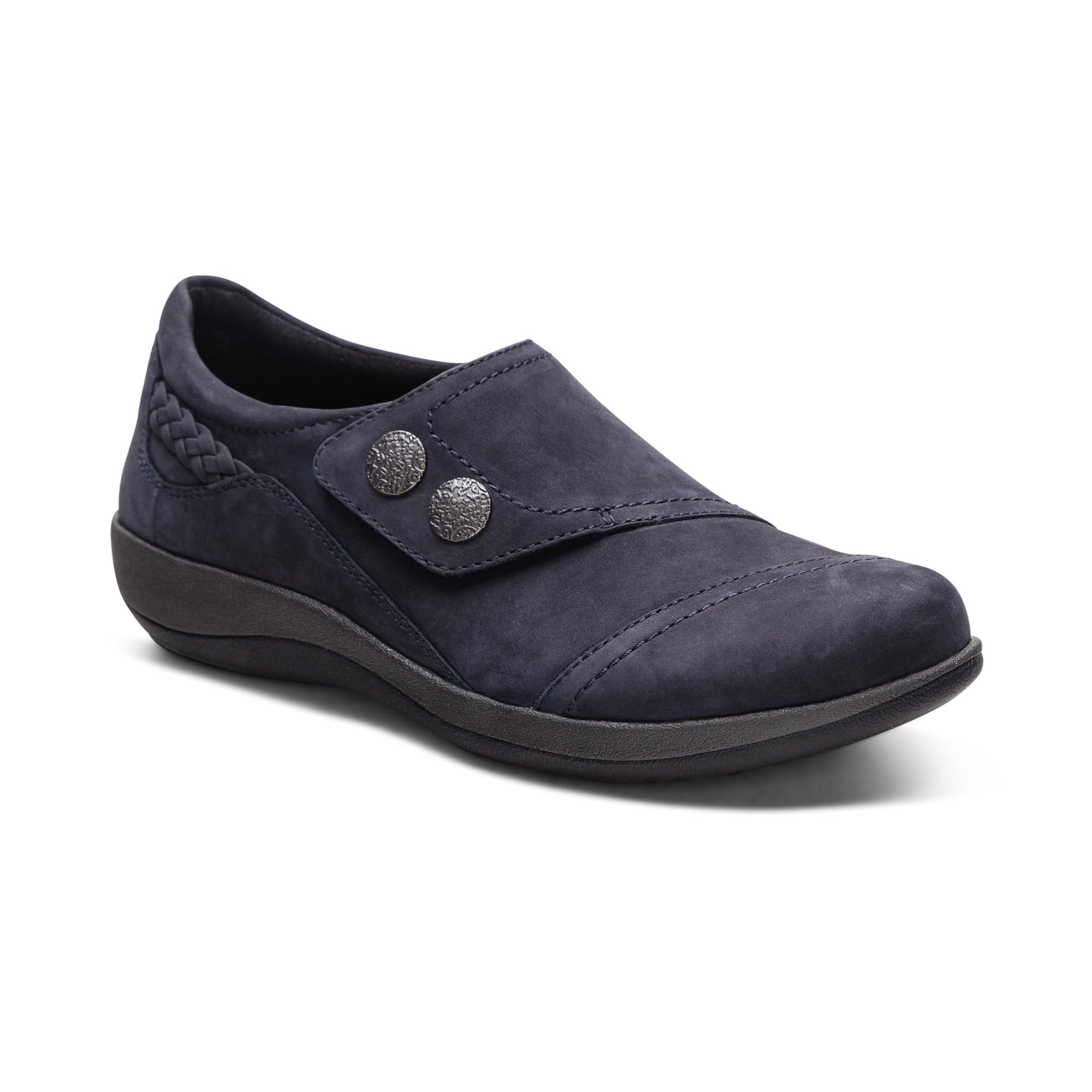 Aetrex Women's Karina Orthopedic Monk Strap Leather Womens Shoes Wide ...