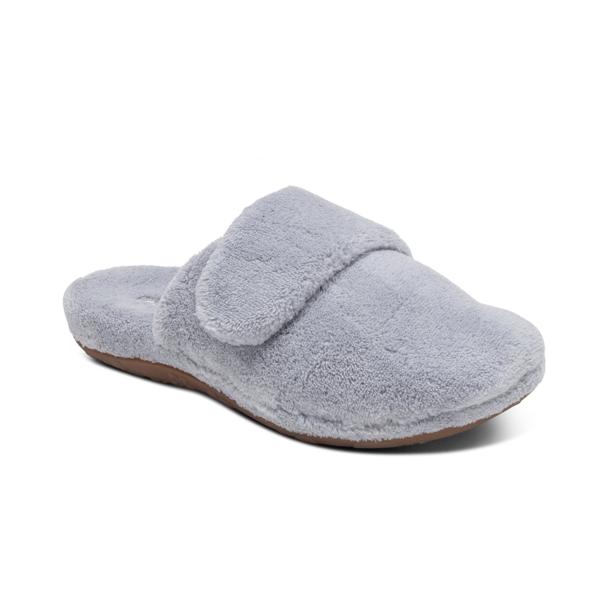 Aetrex Women's Mandy Closed Toe Comfy Fuzzy Orthopedic House Slippers ...
