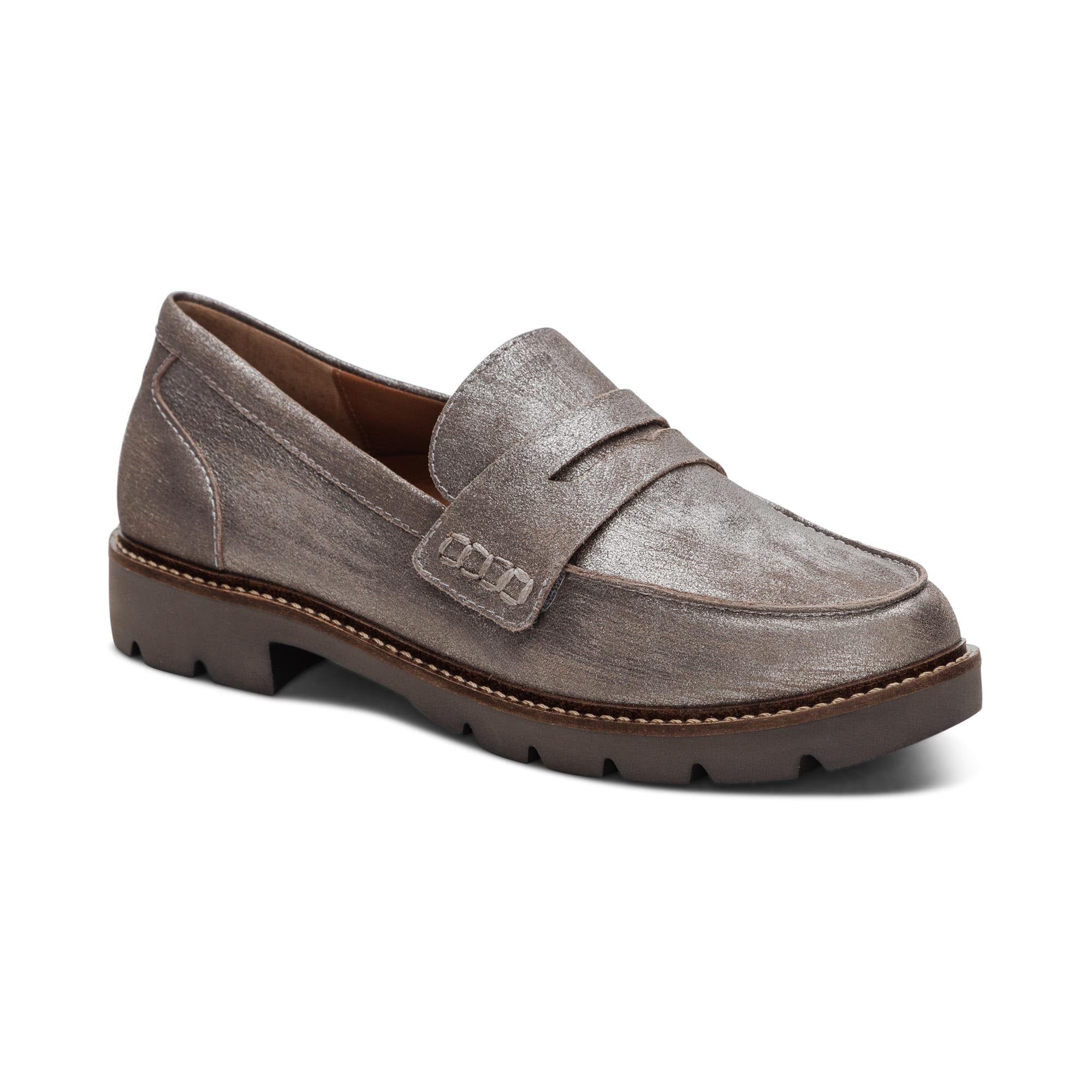 Aetrex Womens Collette Orthopedic Womens Loafers - Vamp Upper Loafers ...