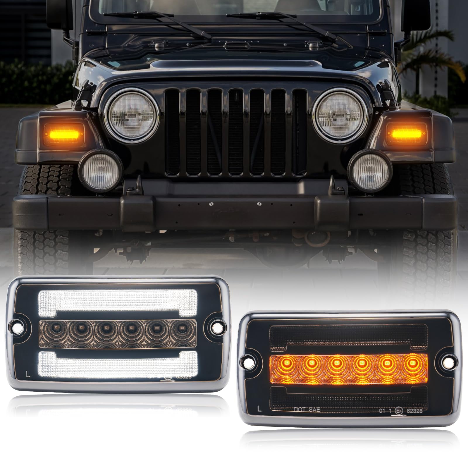 Aexploer Front Turn Signal KEF16 Corner Marker Lights Compatible with ...
