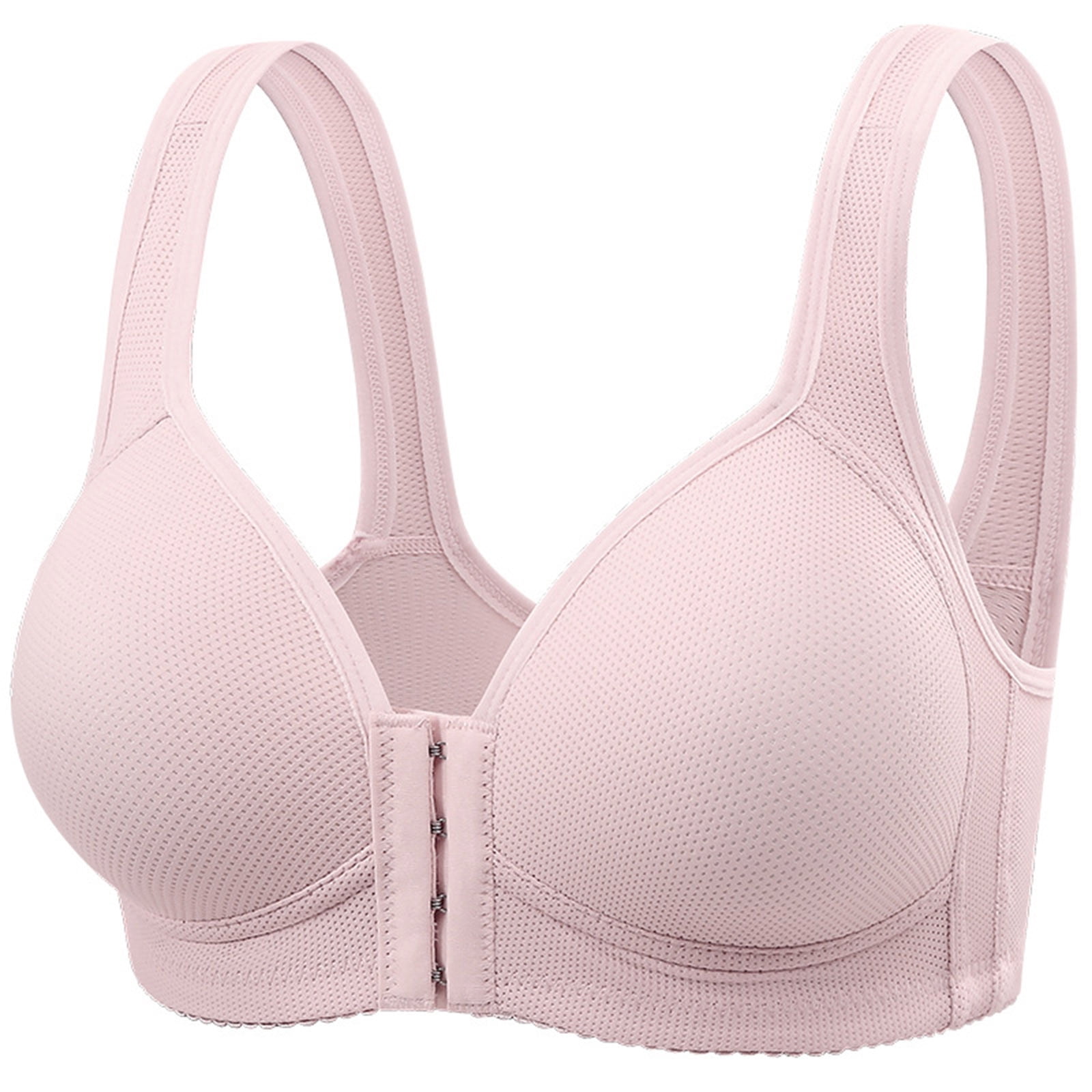 Aezemi Bras for Seniors Womens, Front Closure Plus Size Brassiere ...