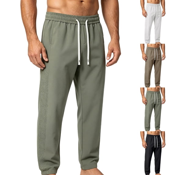 Aezemi Men's Quick Dry Sports Pants - Breathable Straight Leg Elastic ...