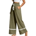 Aezemi Women Lace Flowy Pants with Pockets, Ruffle Elastic Waist Lace ...