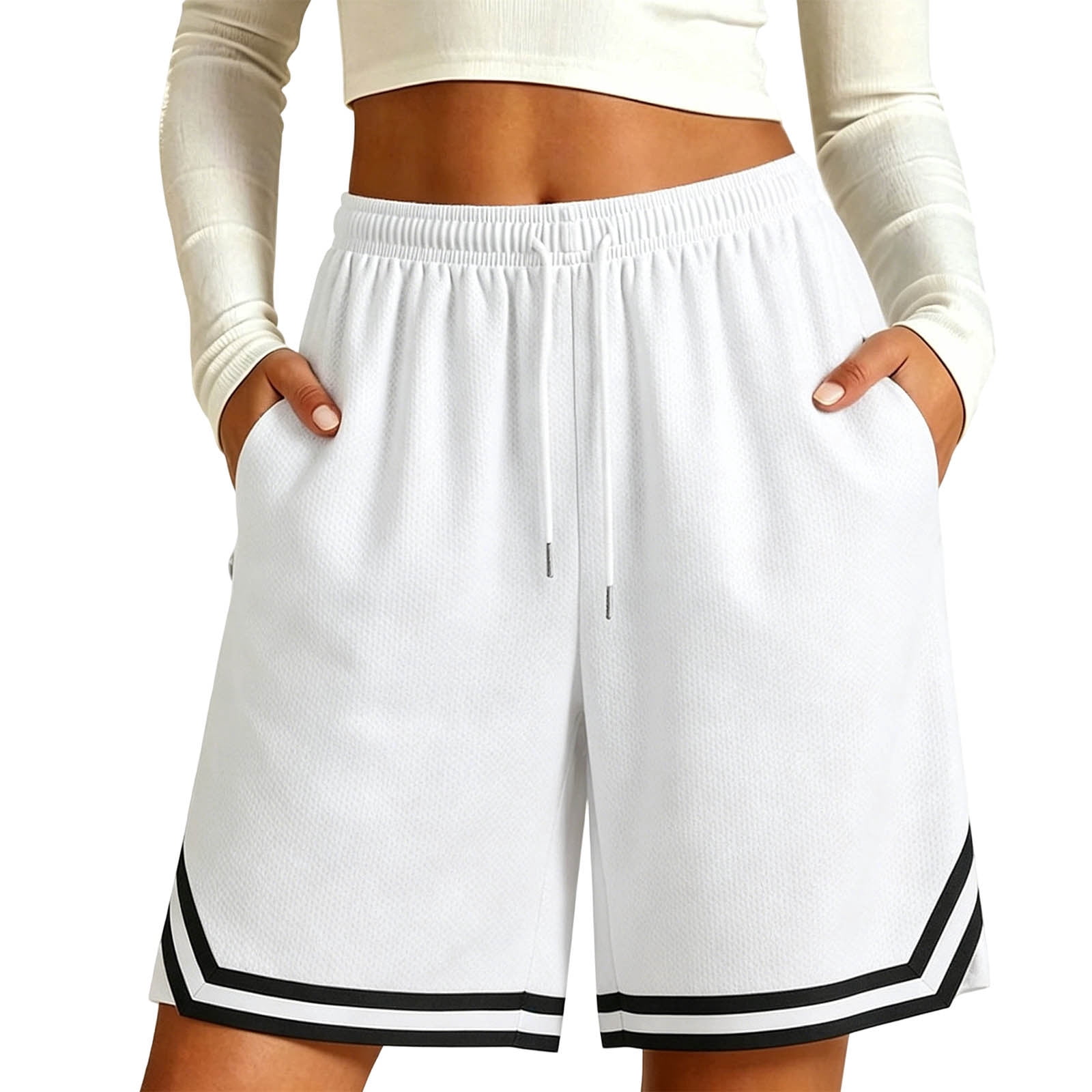 Aezemi Womens Gym Sports Shorts Wide Leg Lightweight Knee Length Shorts ...