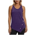 Aezemi Womens Sleeveless Sports Tank Tops, Summer Soft Button ...