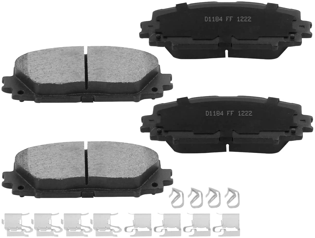 Afa Motors Front Brake Pads w/Hardware Kits Fits Lexus CT200H, Scion iQ ...