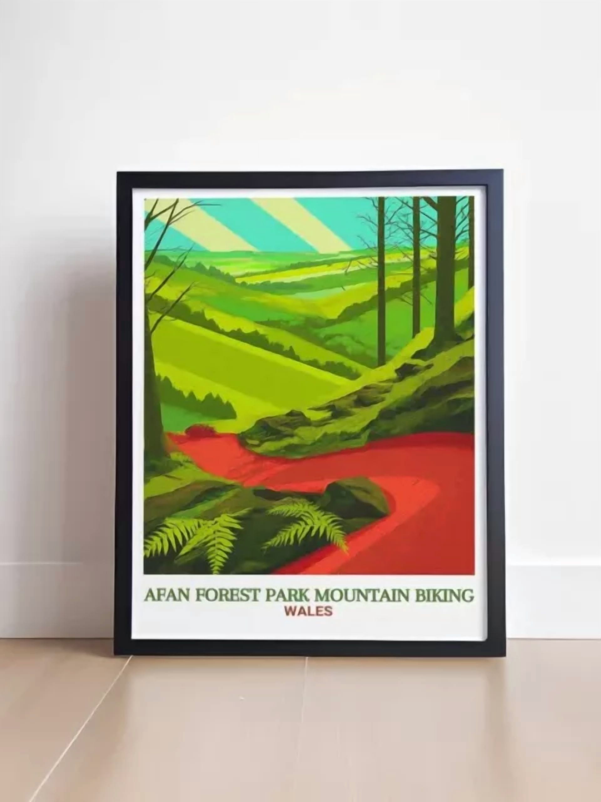 Afan Forest Park Mountain Biking Wall Art - Whites Level Travel Posters ...