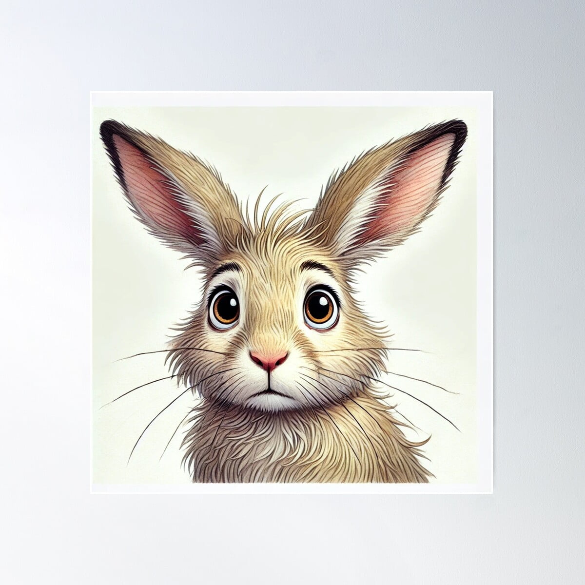 Afanasiy The Timid Hare - Storybook Watercolor Illustration Poster Wall ...