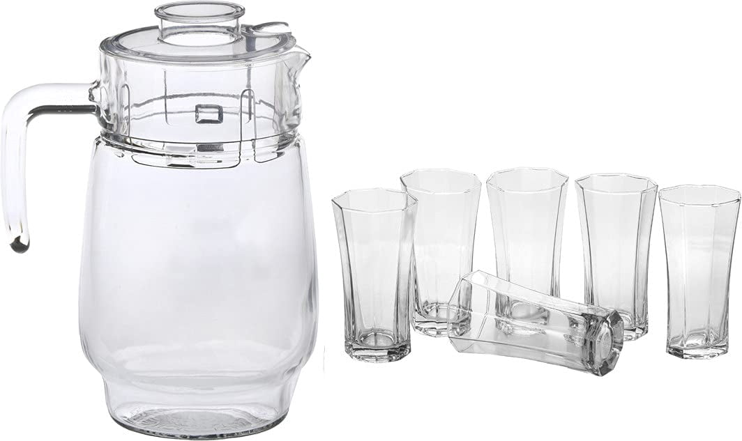 Afast Designer Jug Set of 1 with Stylish Glasses for Serving Water ...