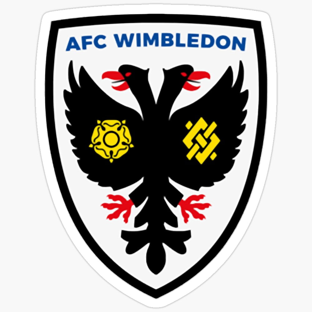 Afc Wimbledon Logo With Pinstripes Sticker Phone Decal Water Bottle ...