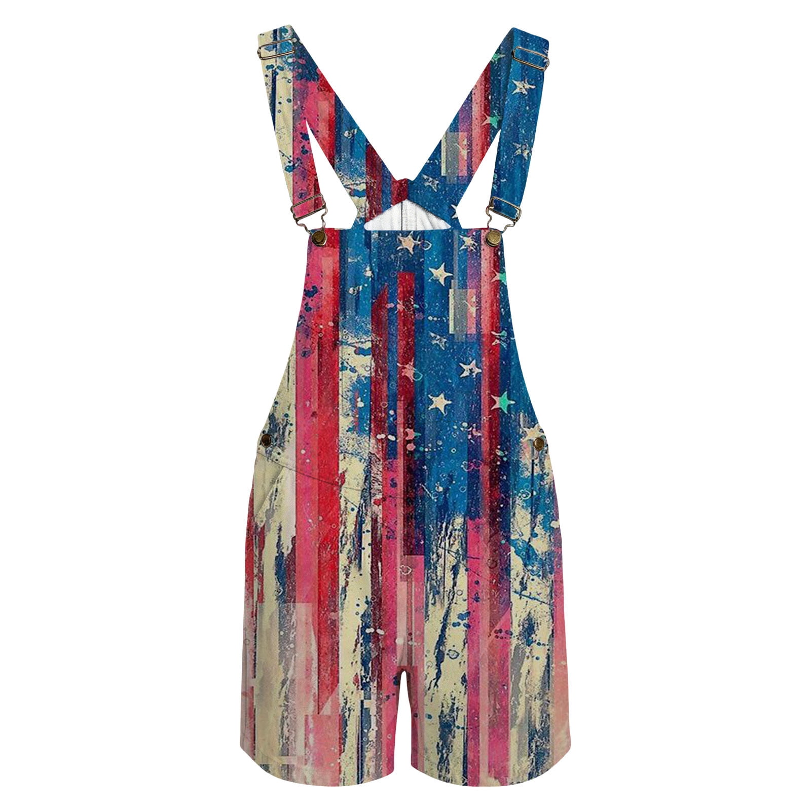 Afdoent 4Th Of July Kids Overalls Girls Independence Day Print ...