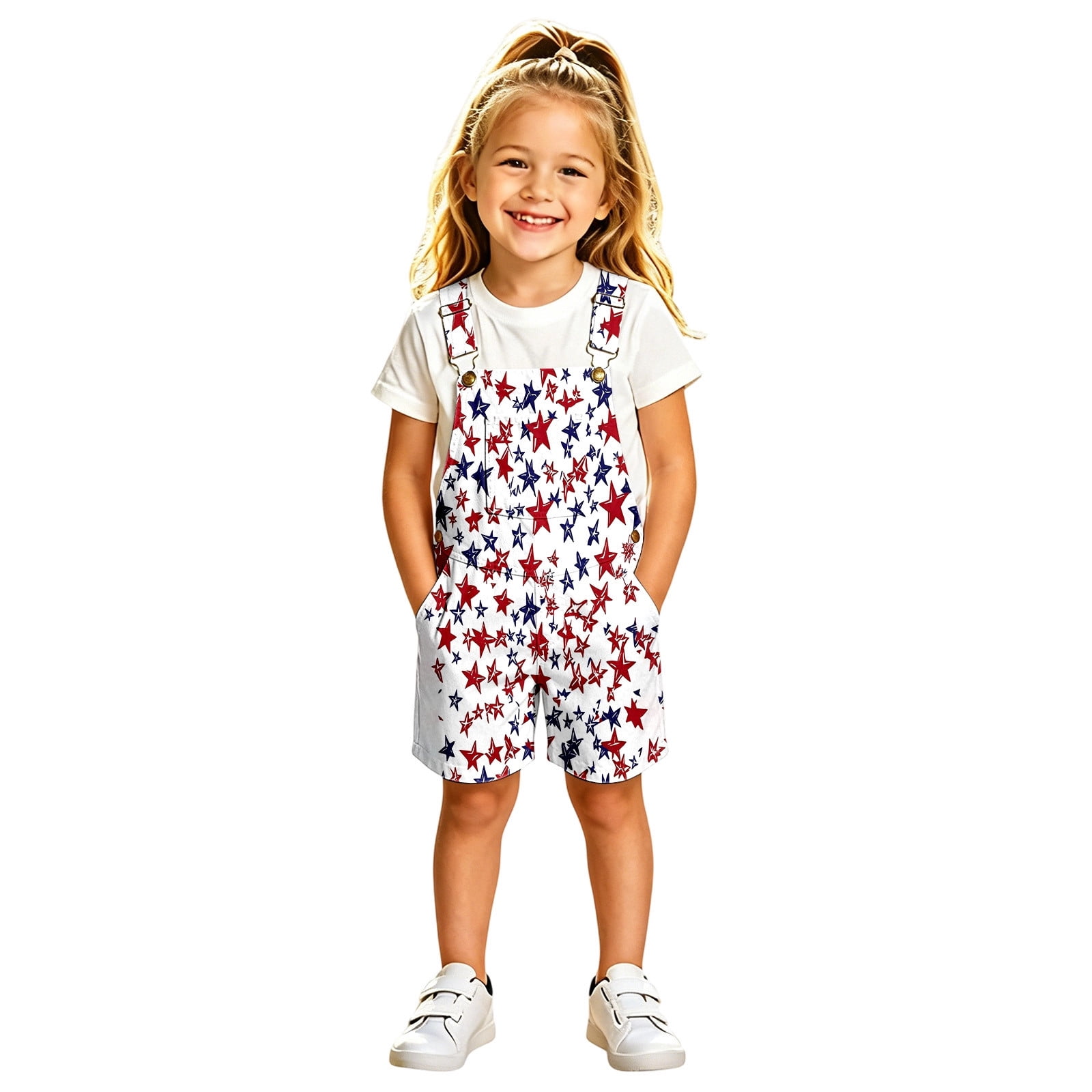 Afdoent 4Th Of July Kids Overalls Plus Size Jumpsuit For Independence ...