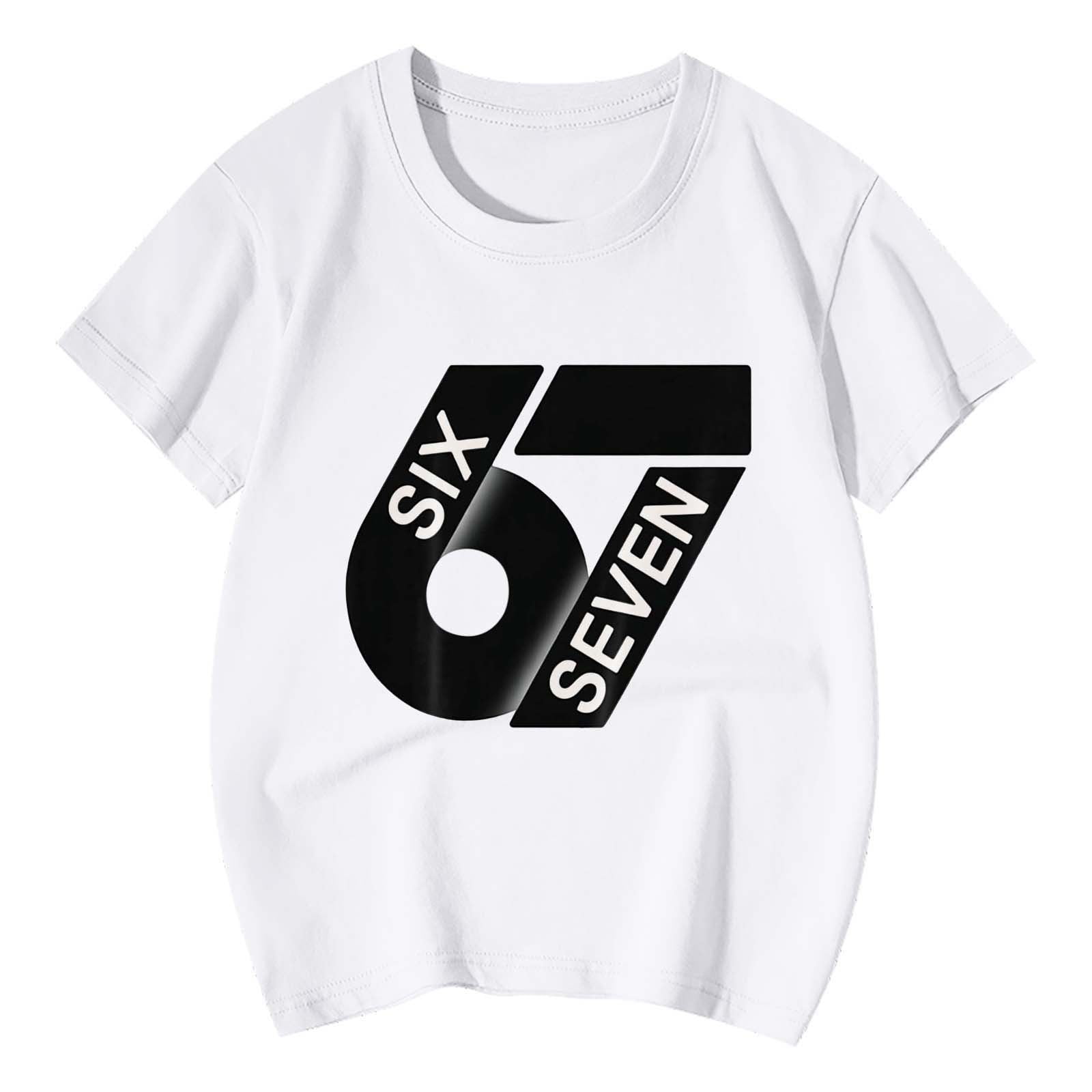 Afdoent Boys 67 Funny Number Tee Shirt Graphic Printed For Kids Youth ...