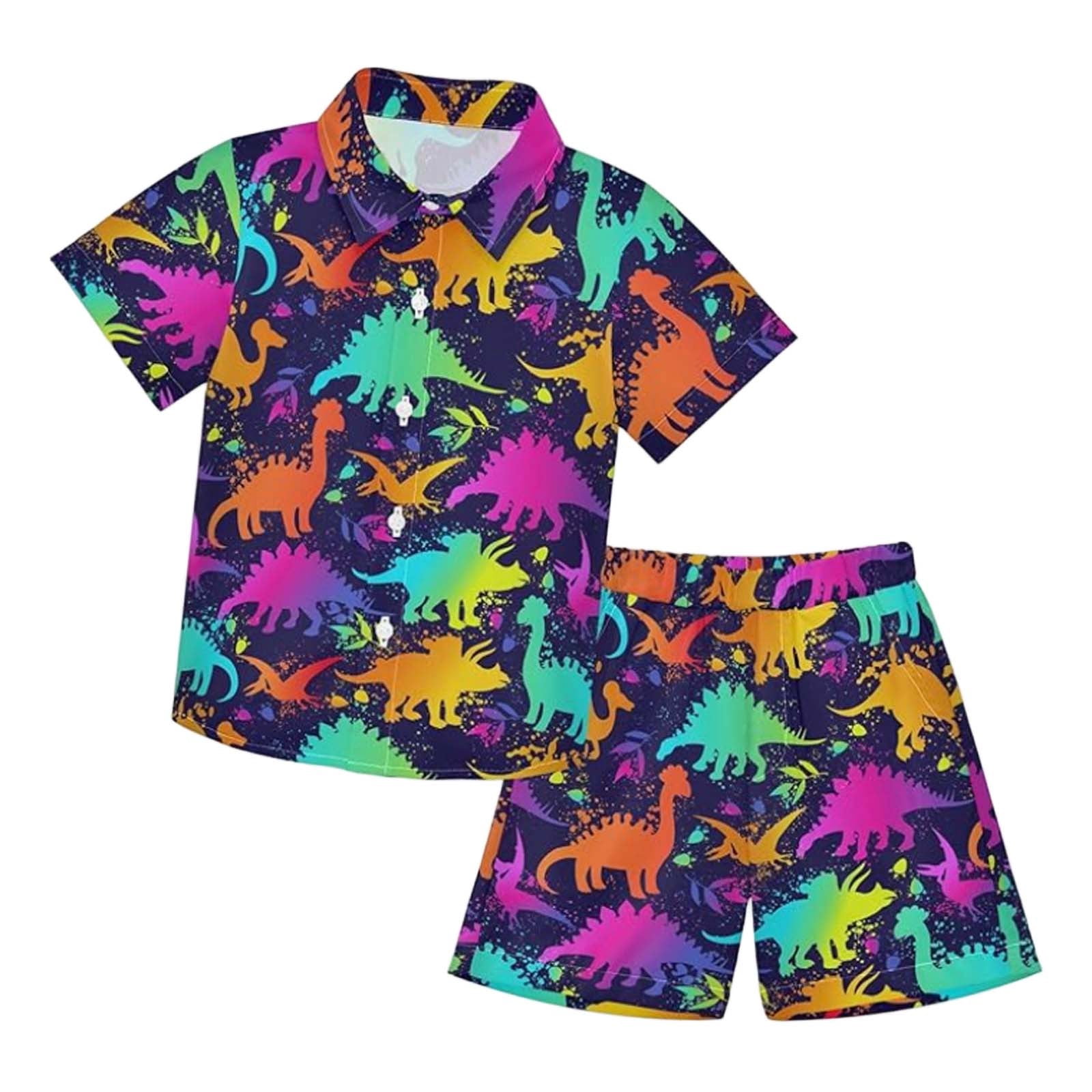 Afdoent Boys Clothing Sets Boy's Summer Casual Cartoon Printed Short ...