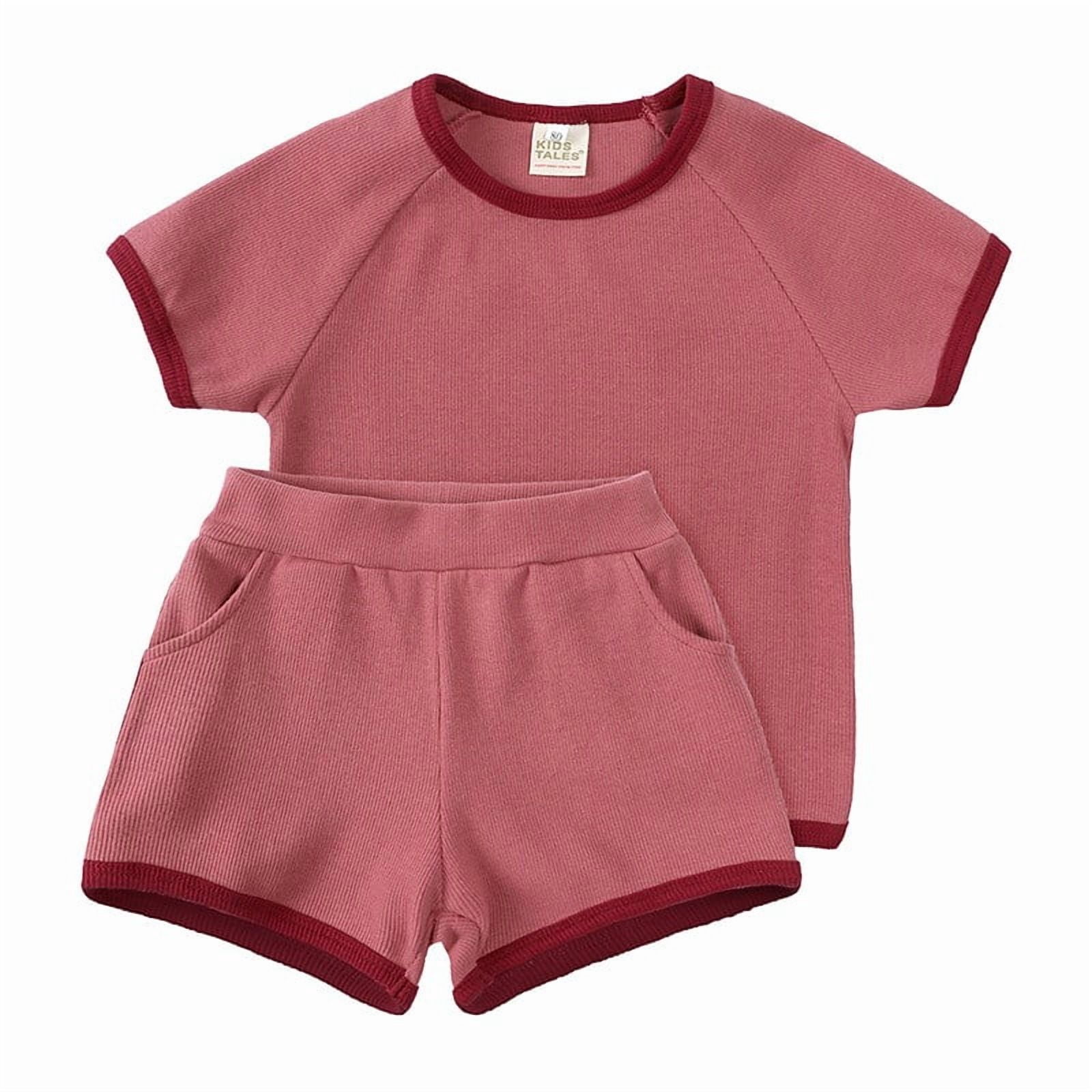 Afdoent Boys Clothing Sets Children's Fiber Thin Summer Color Block ...