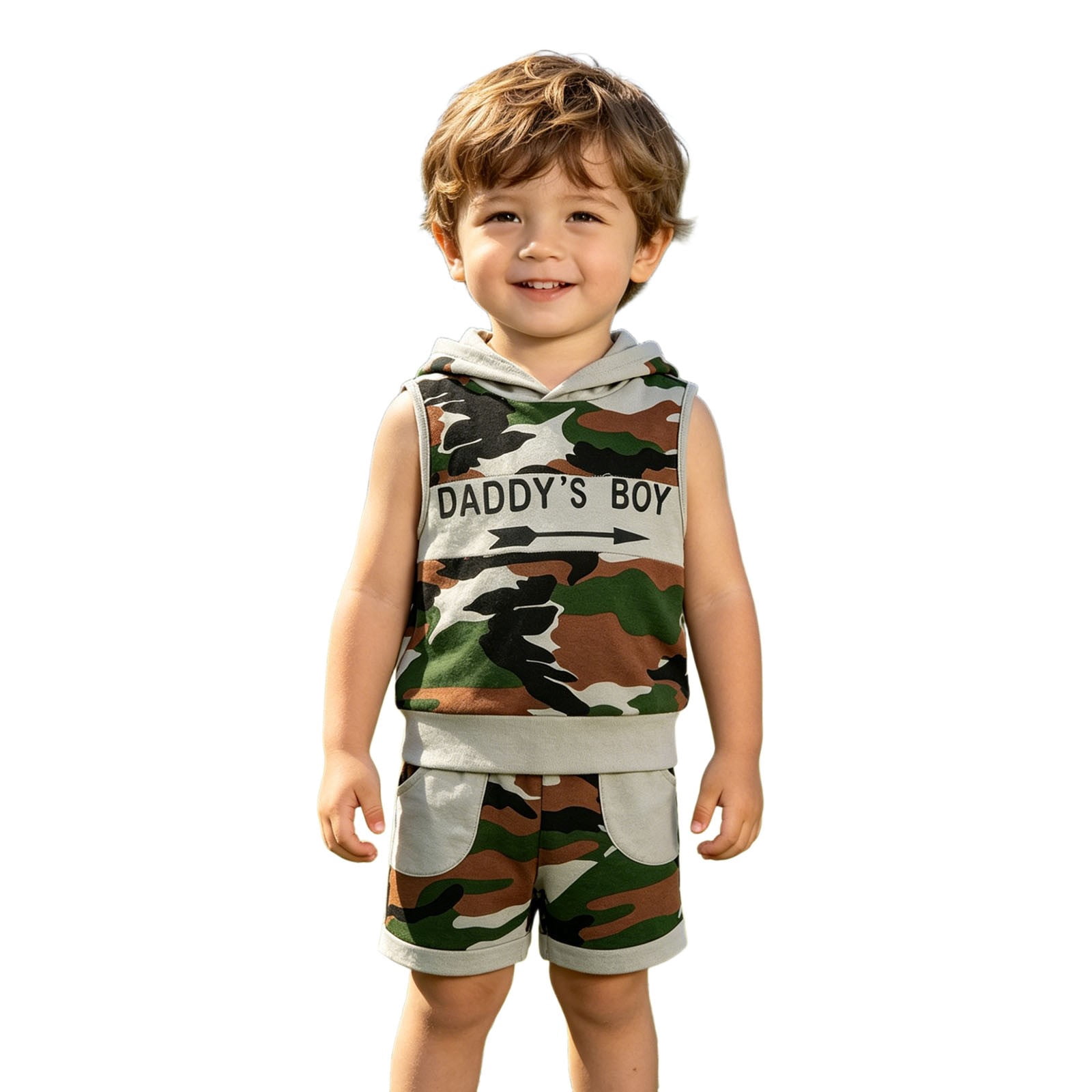 Afdoent Boys Clothing Sets Kids Hoodie Vest And Shorts For Daily ...